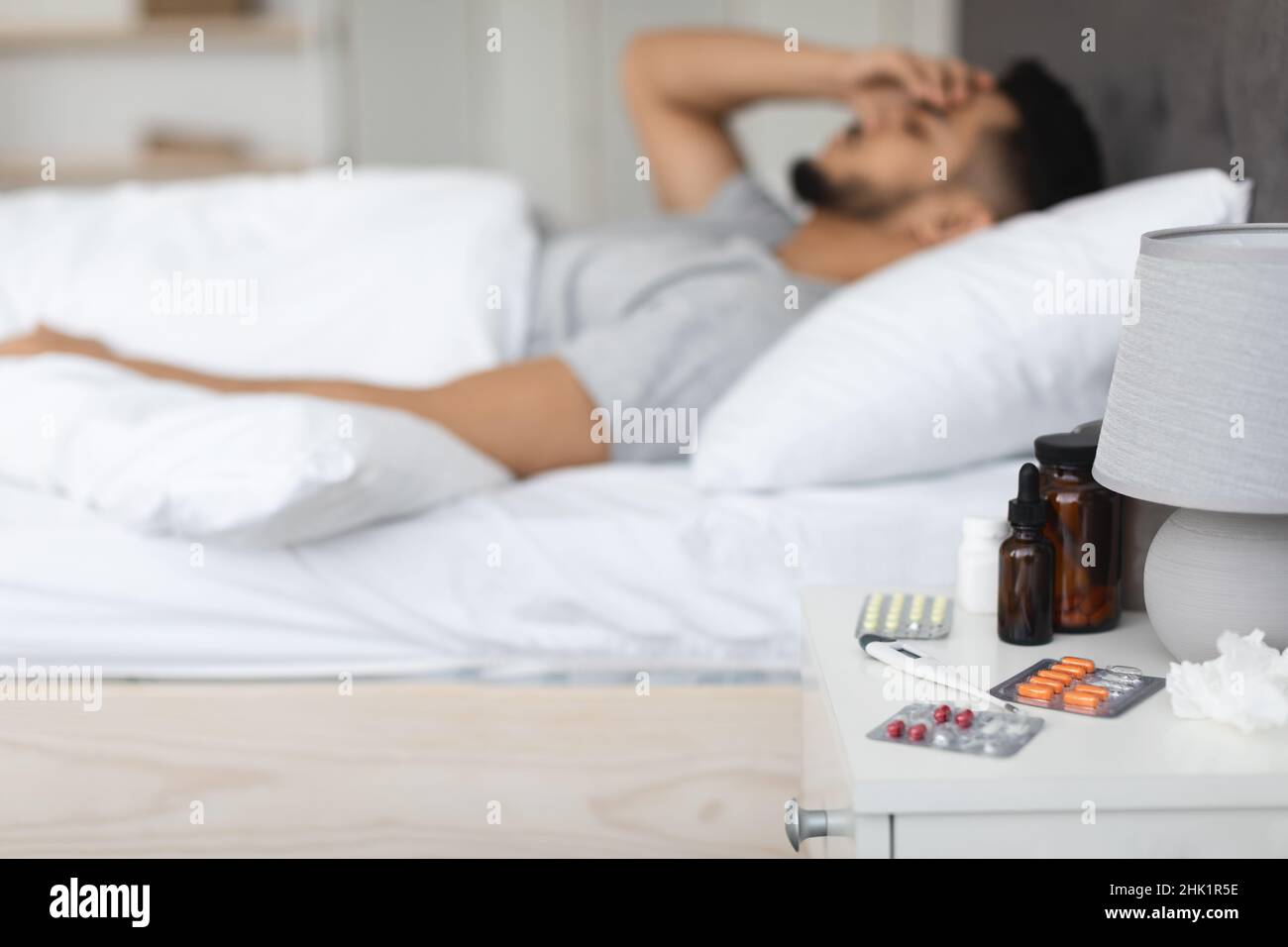 Medicine on bedside table hi-res stock photography and images - Alamy