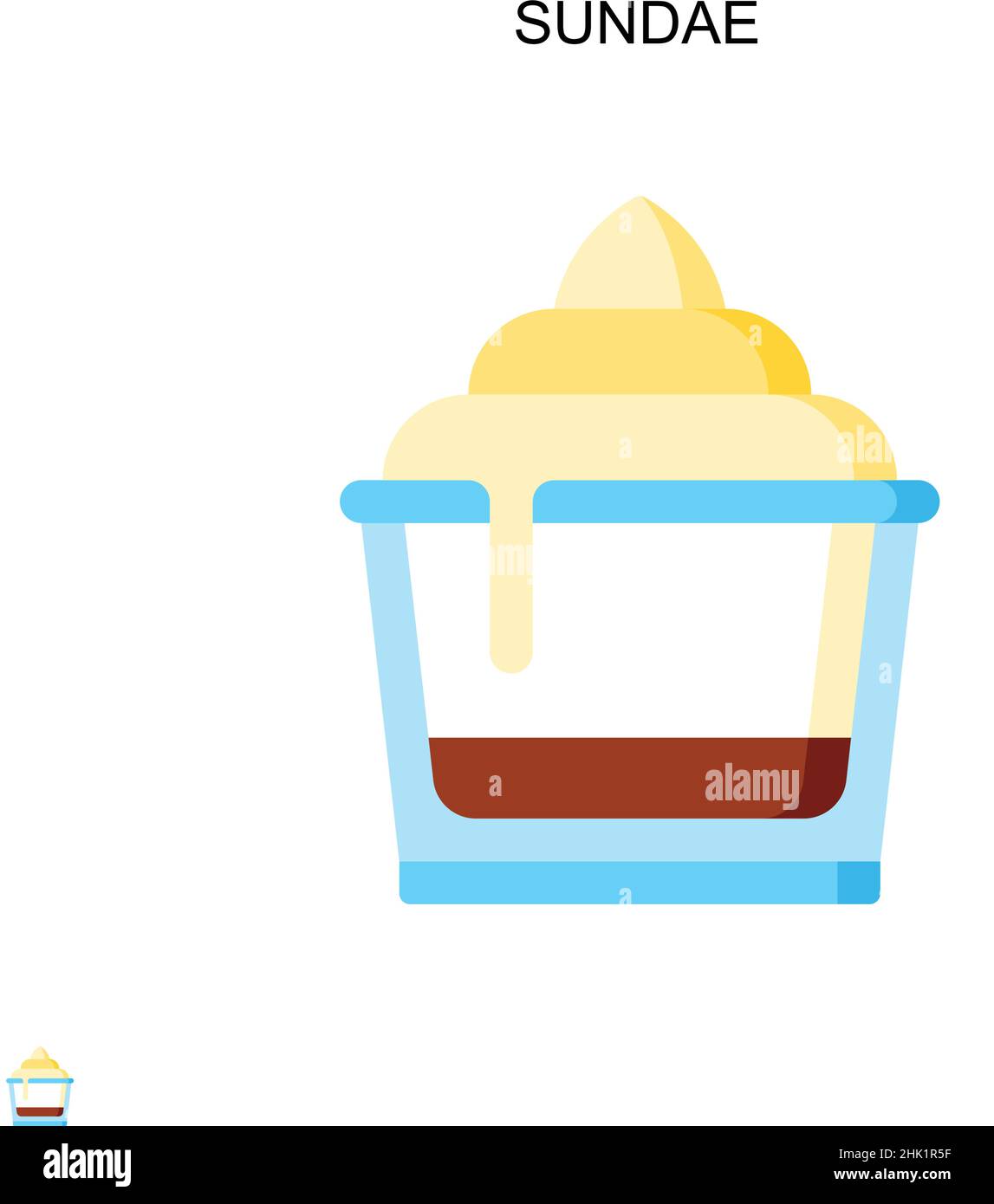 Sundae Simple vector icon. Illustration symbol design template for web ...