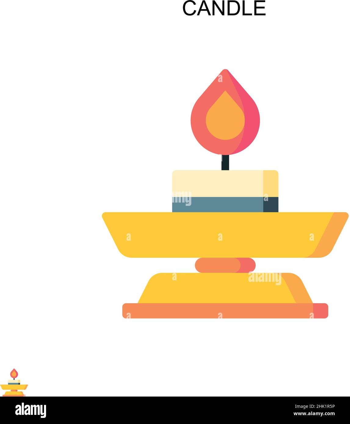 Candle Simple vector icon. Illustration symbol design template for web ...