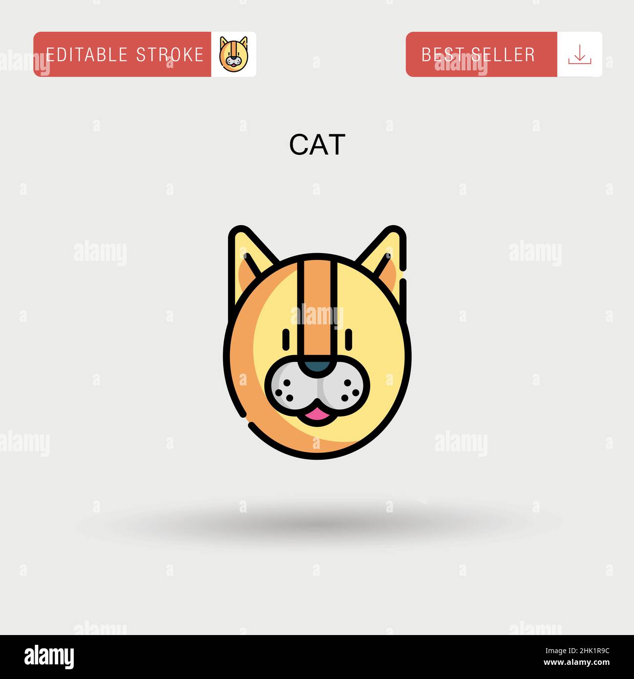 Cat Simple vector icon Stock Vector Image & Art - Alamy