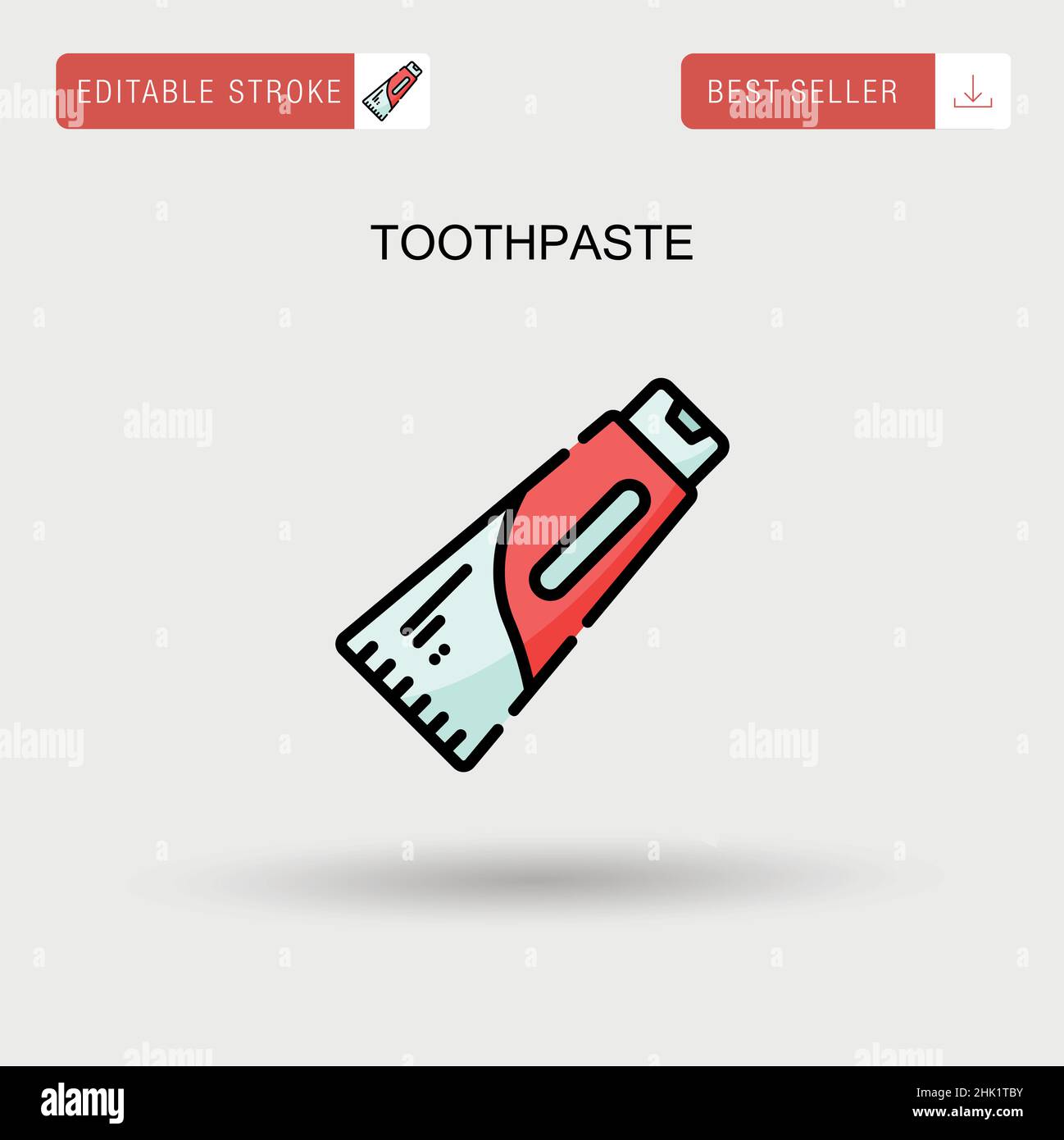 Toothpaste Simple vector icon Stock Vector Image & Art - Alamy