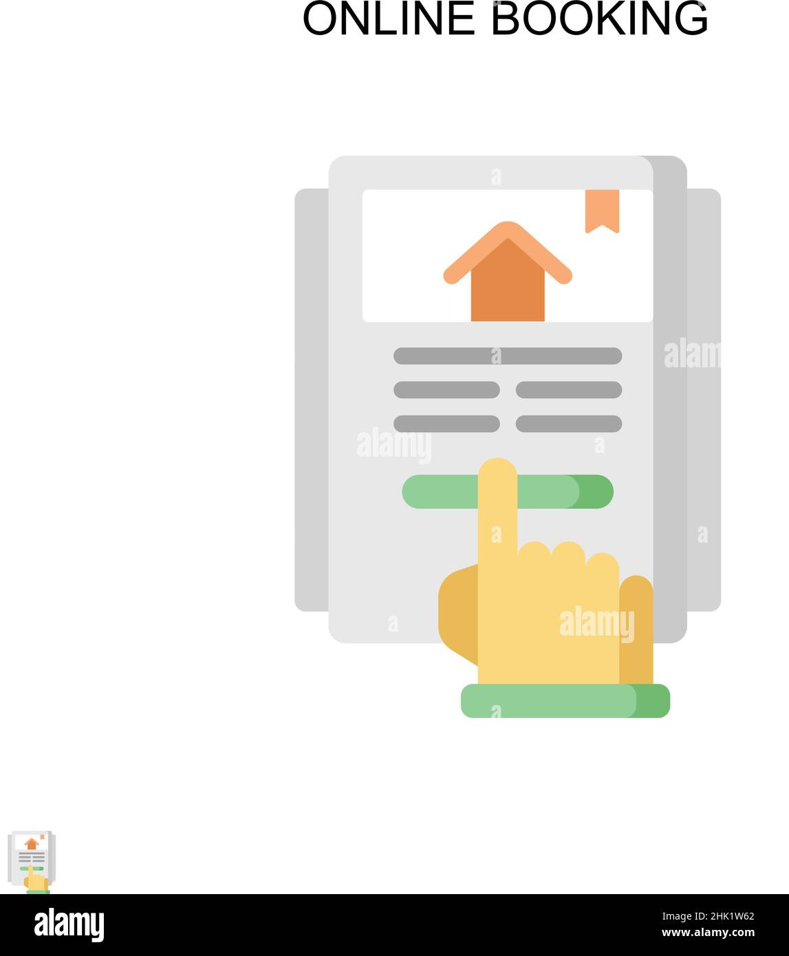 Online booking Simple vector icon. Illustration symbol design template ...