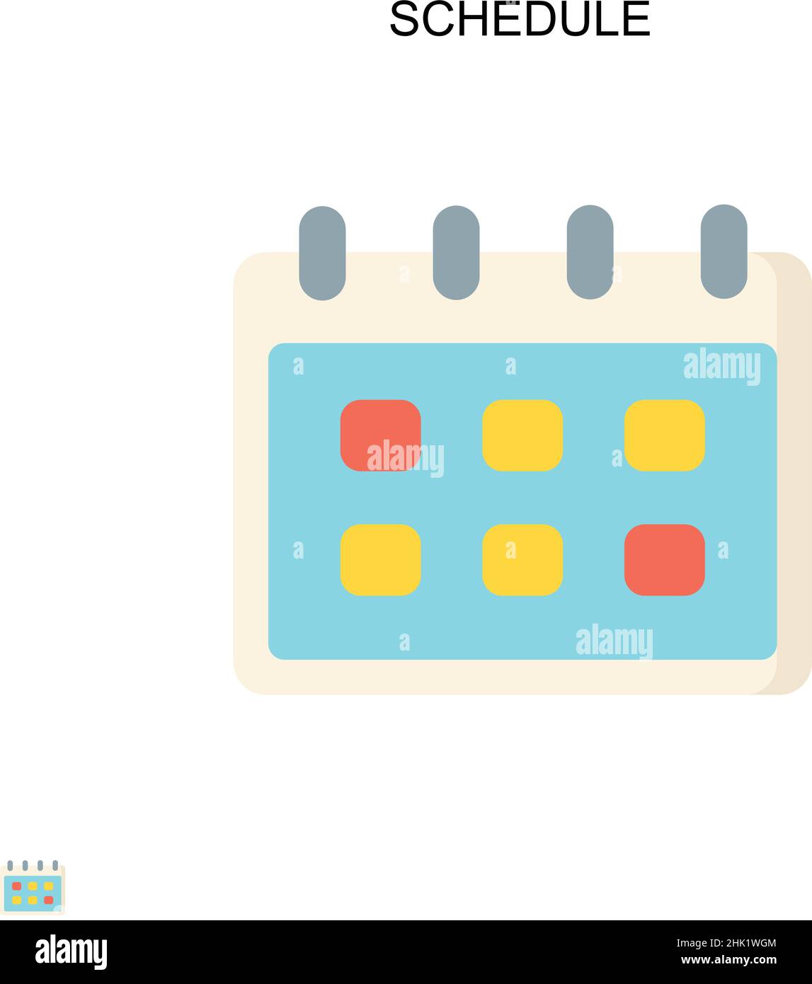 Schedule Simple vector icon. Illustration symbol design template for ...