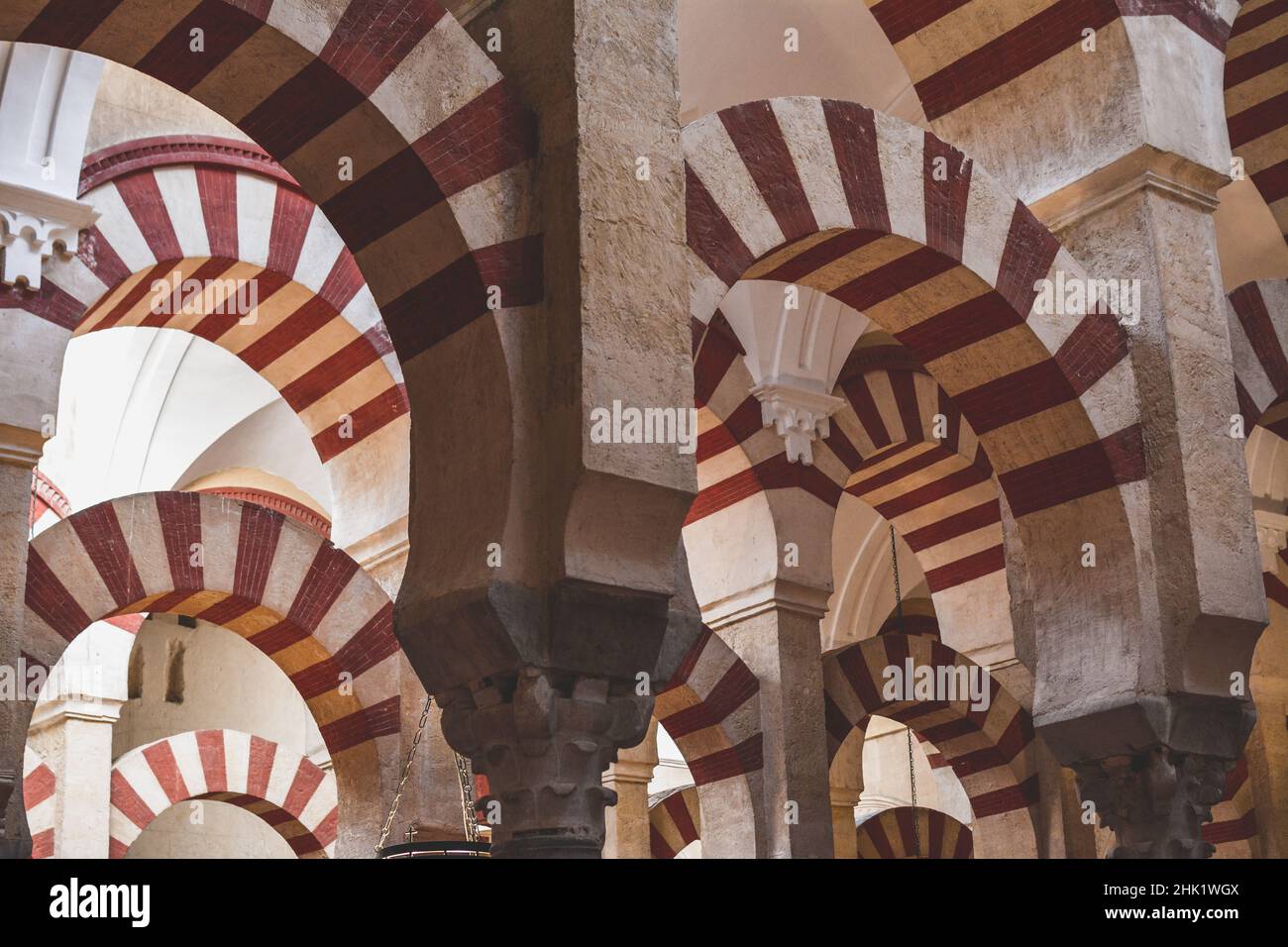 Beautiful designed arches of the Cordoba mosque, Spain Stock Photo - Alamy