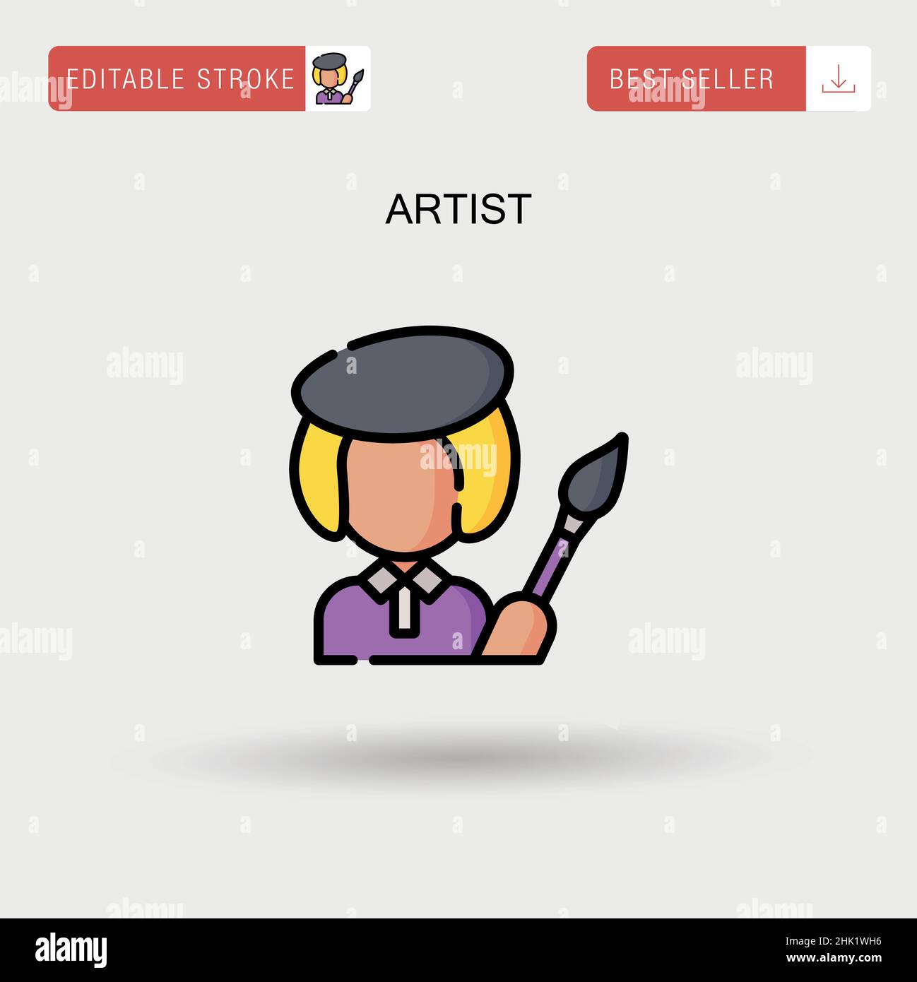 Artist Simple vector icon Stock Vector Image & Art - Alamy