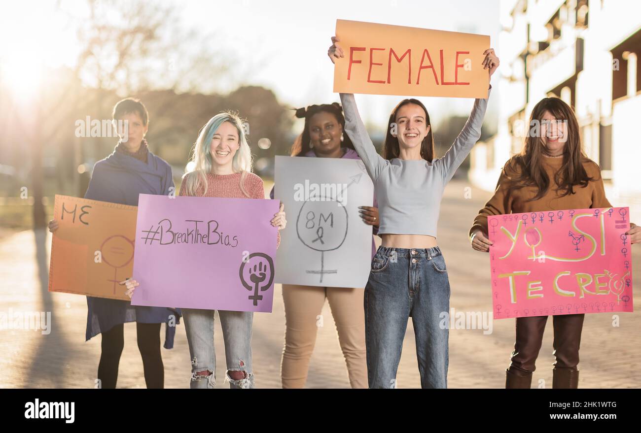 multicultural and diversity group pride for equality demonstration ...