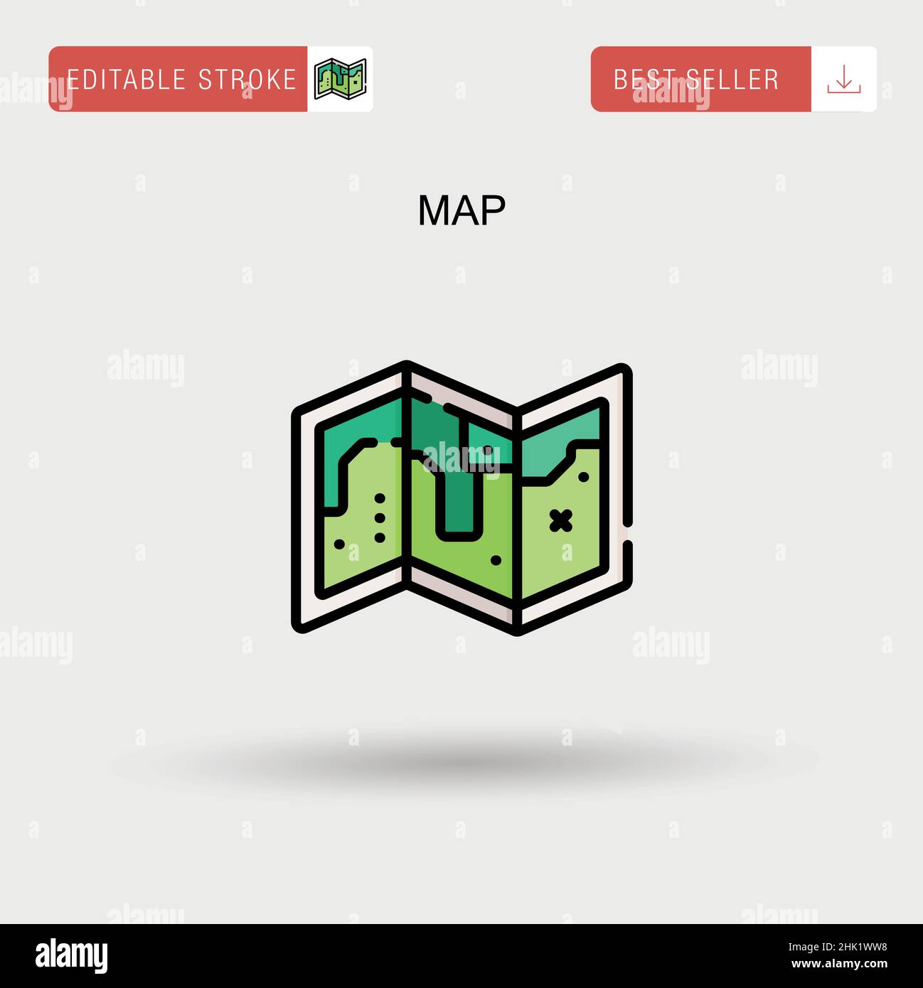 Map Simple vector icon Stock Vector Image & Art - Alamy