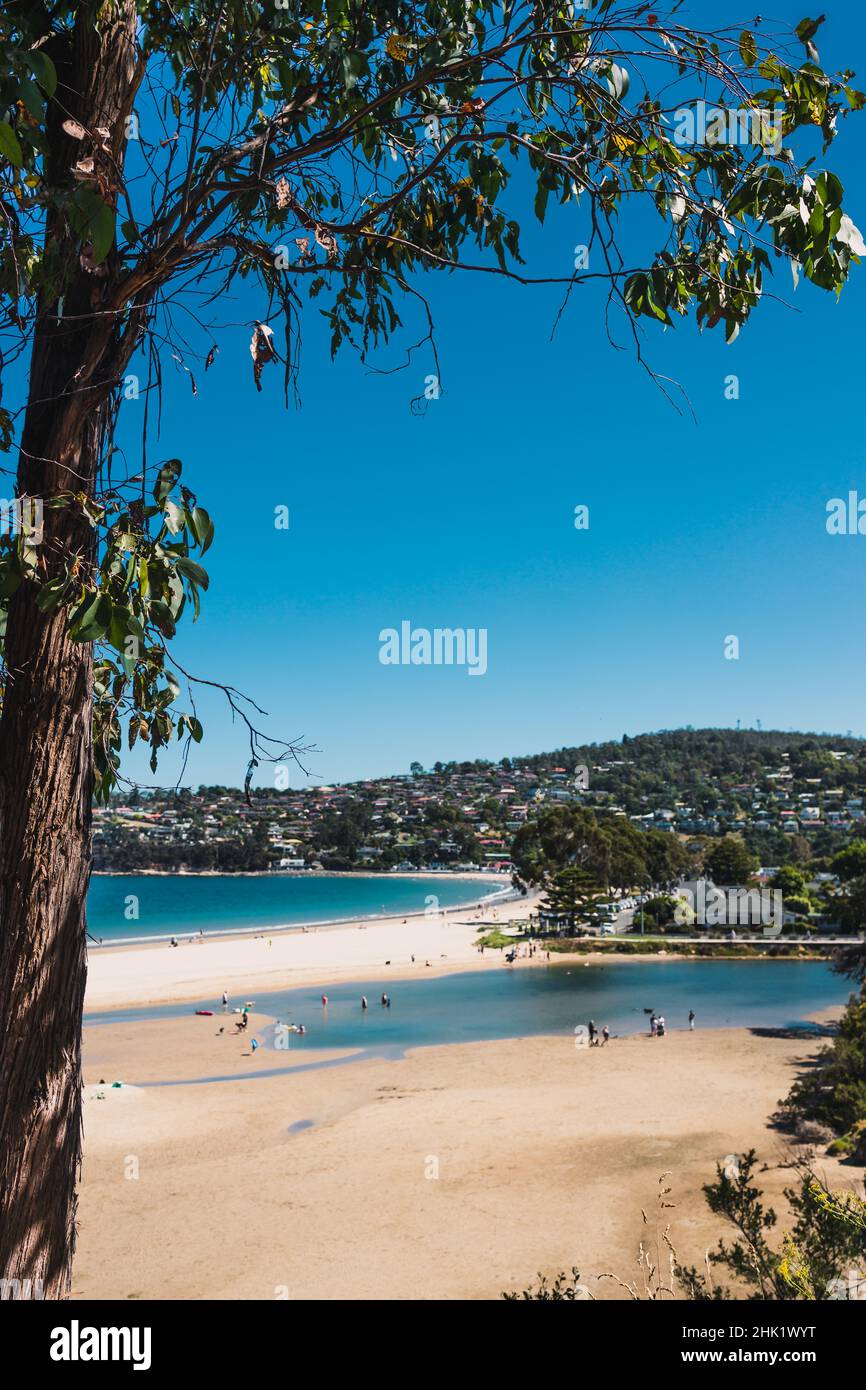 KINGSTON BEACH, TASMANIA - January 30th, 2022: beautiful scenary of the ...