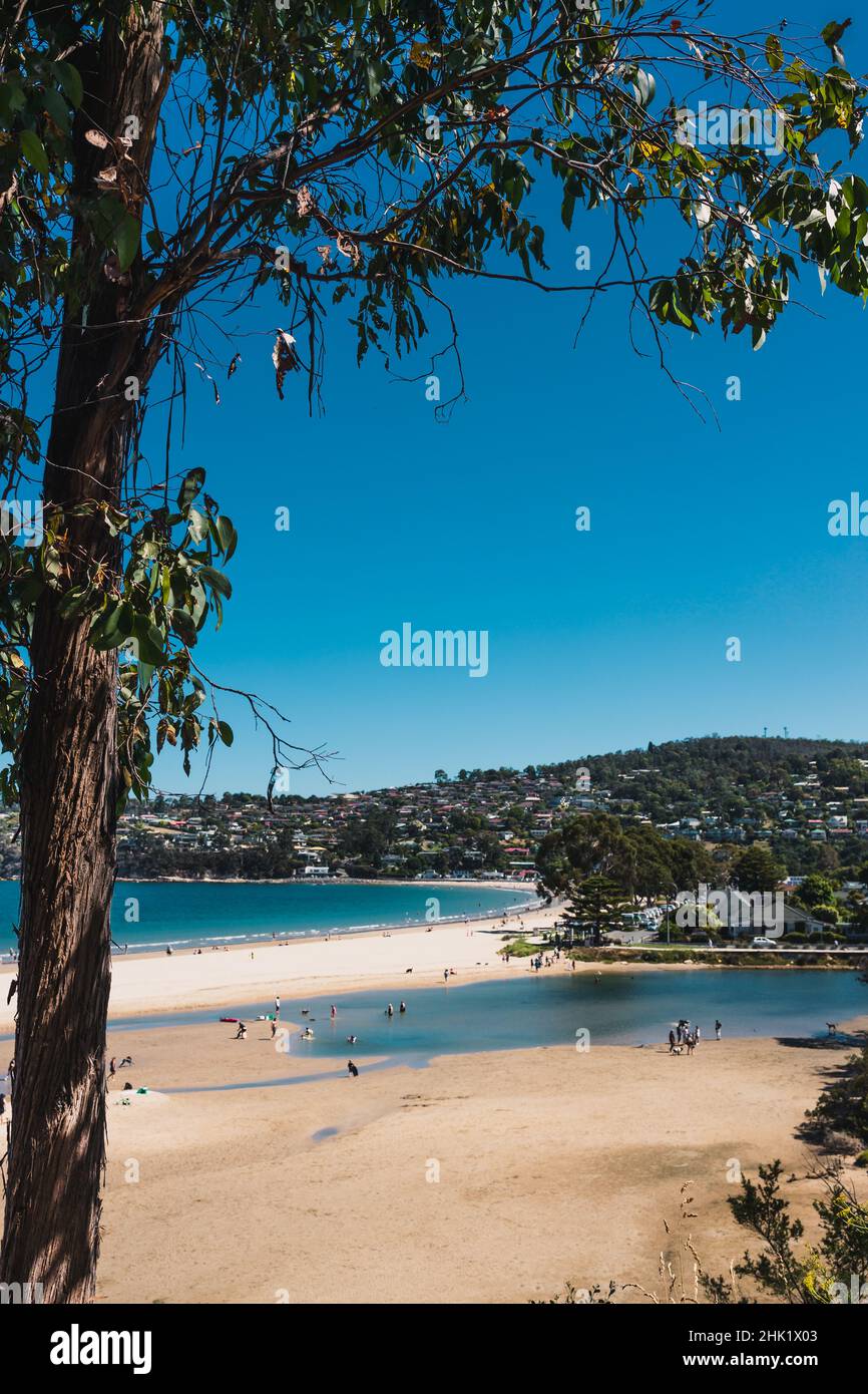 KINGSTON BEACH, TASMANIA - January 30th, 2022: beautiful scenary of the ...