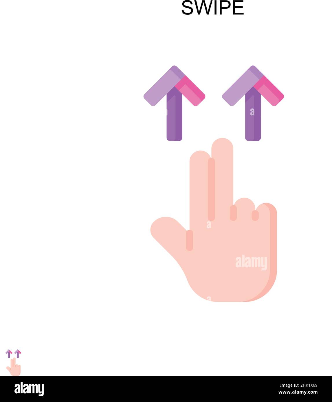Swipe Simple vector icon. Illustration symbol design template for web ...