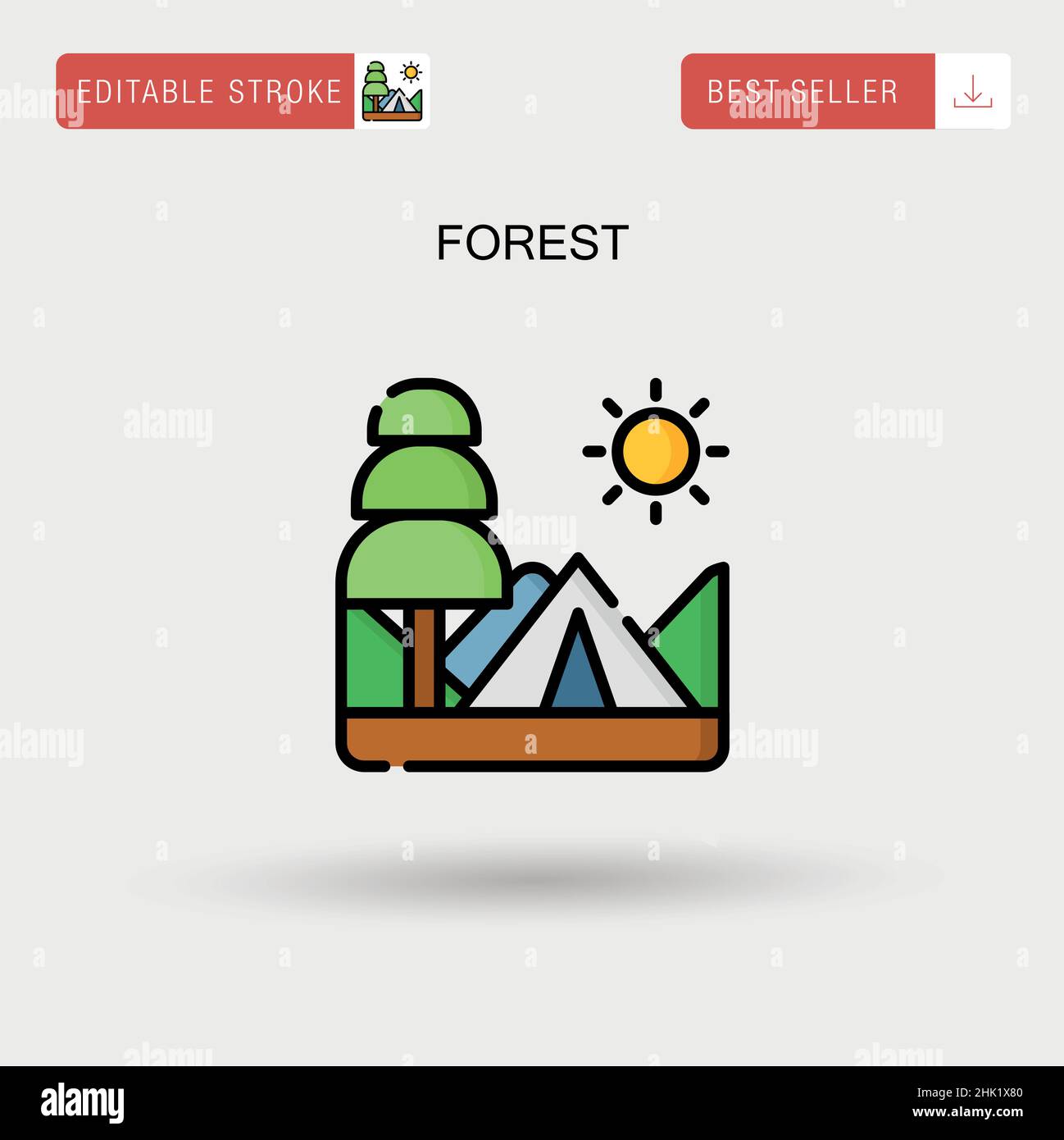 Forest Simple vector icon Stock Vector Image & Art - Alamy
