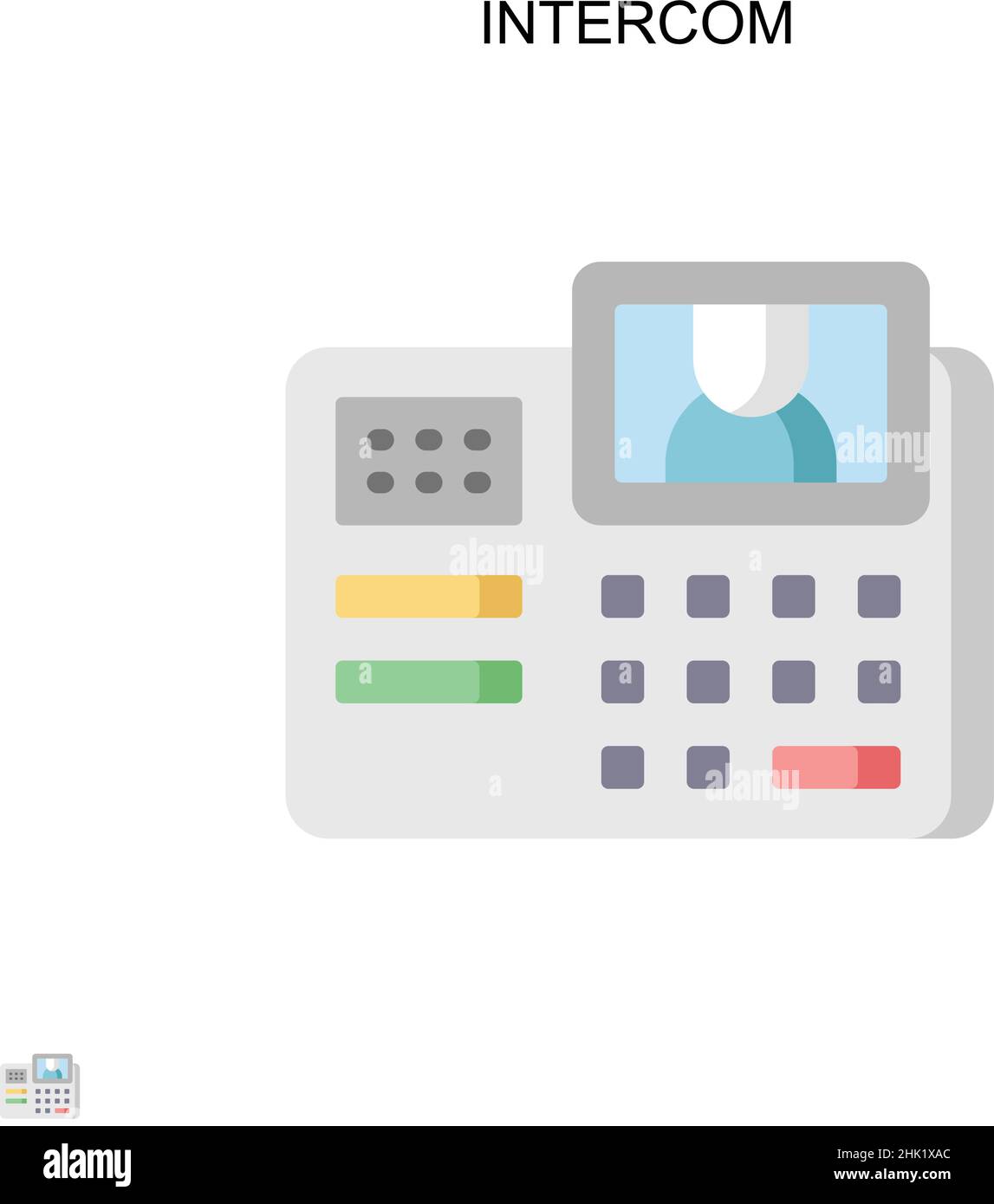 Intercom Simple vector icon. Illustration symbol design template for web mobile UI element Stock ...