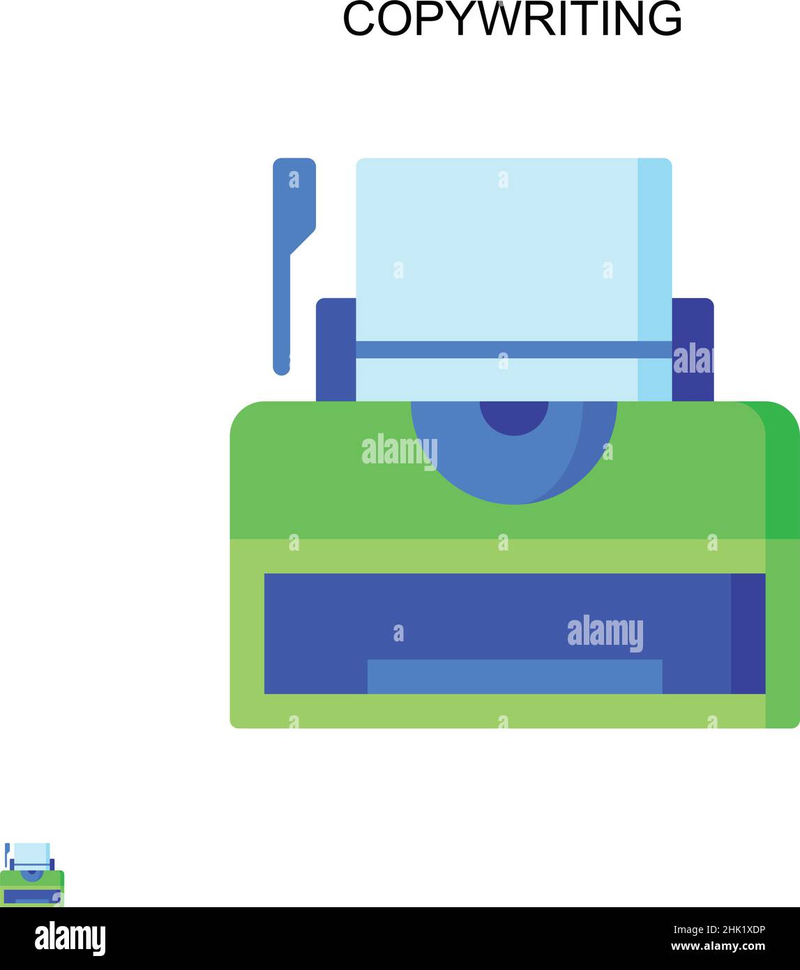 Copywriting Simple vector icon. Illustration symbol design template for ...