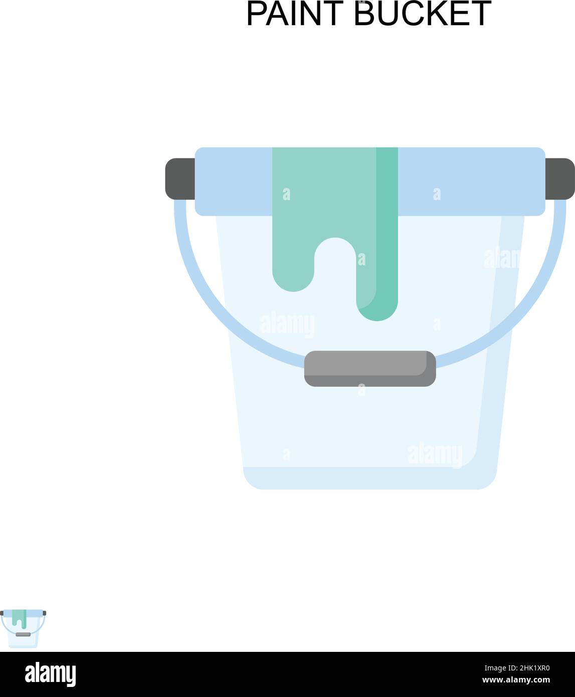 Paint bucket Simple vector icon. Illustration symbol design template ...