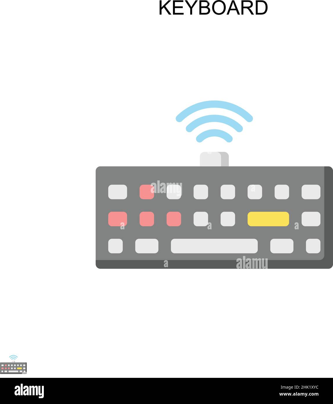 Keyboard Simple vector icon. Illustration symbol design template for ...
