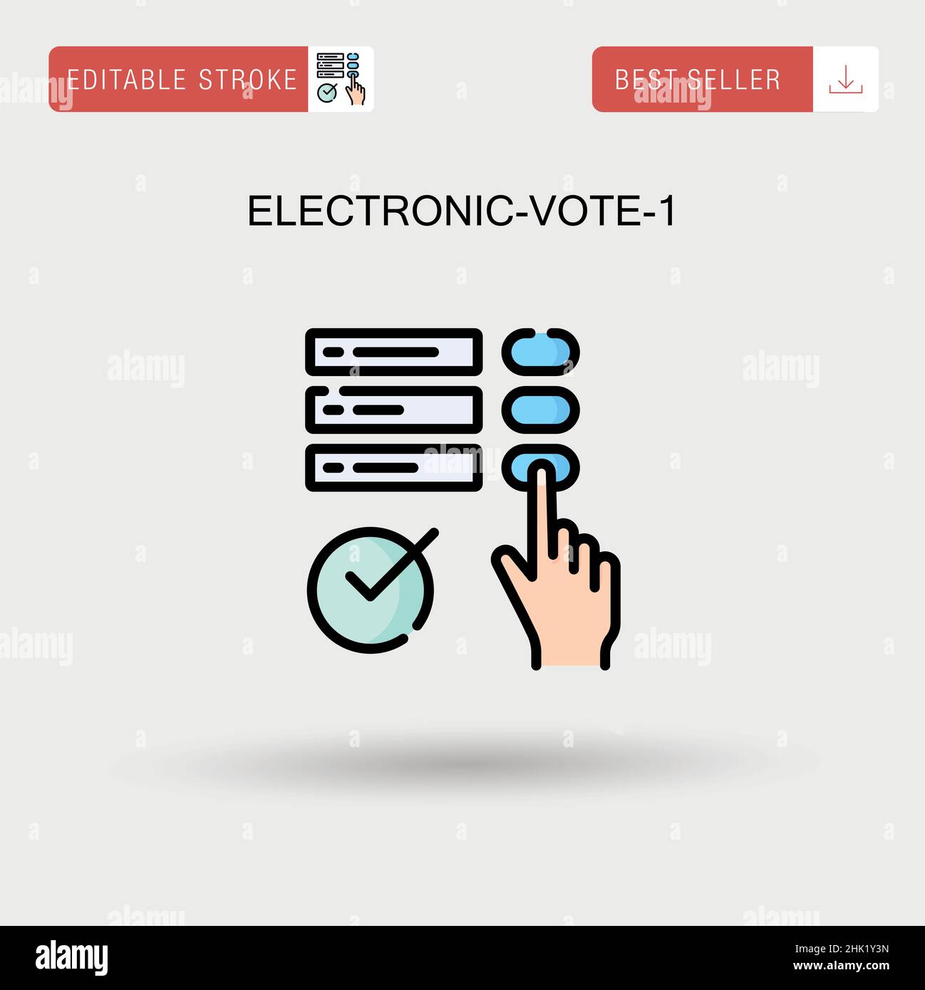 Electronic-vote-1 Simple vector icon Stock Vector Image & Art - Alamy