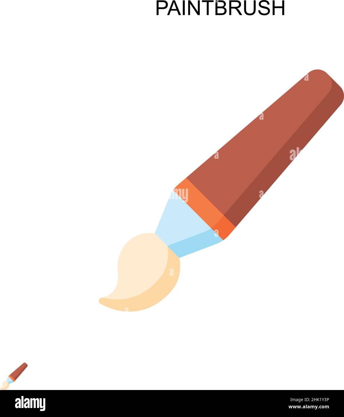Paintbrush Simple vector icon. Illustration symbol design template for ...