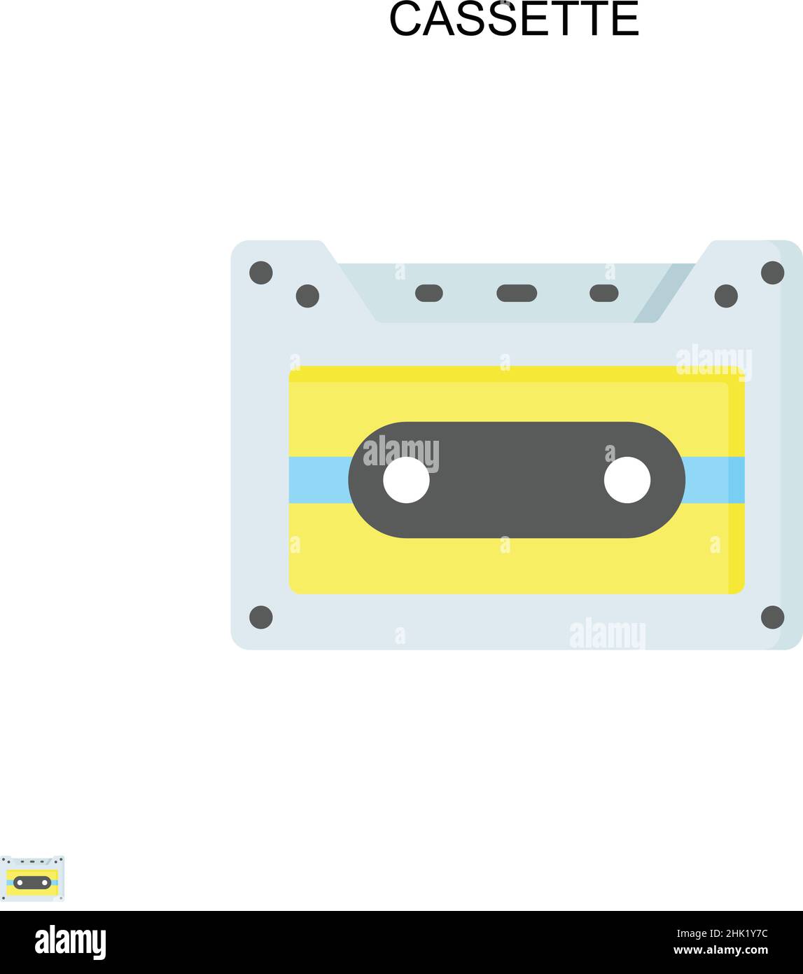 Cassette Simple vector icon. Illustration symbol design template for ...