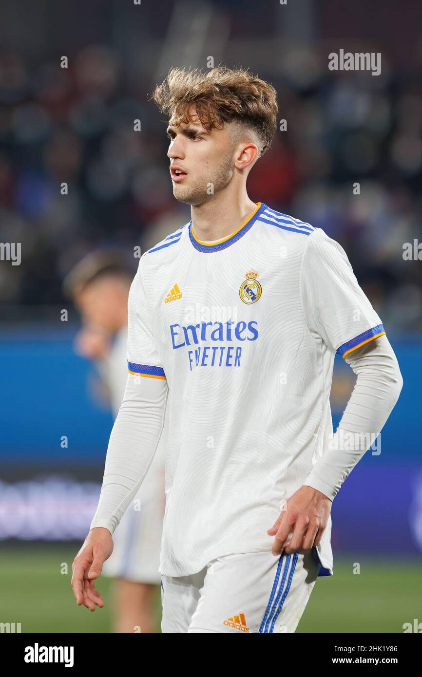 BARCELONA - JAN 29: Pablo Ramon in action during the Primera RFEF match ...