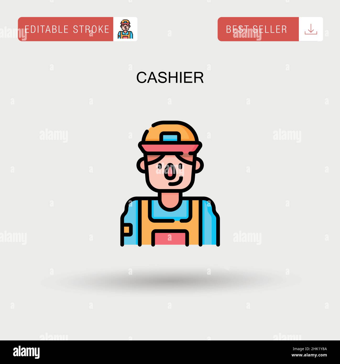 Cashier Simple vector icon Stock Vector Image & Art - Alamy