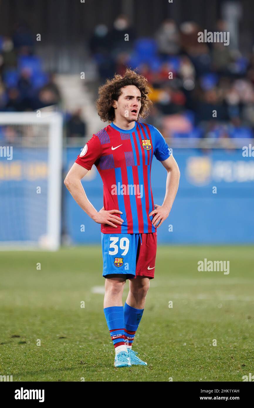 BARCELONA - JAN 29: Fabio Blanco in action during the Primera RFEF ...