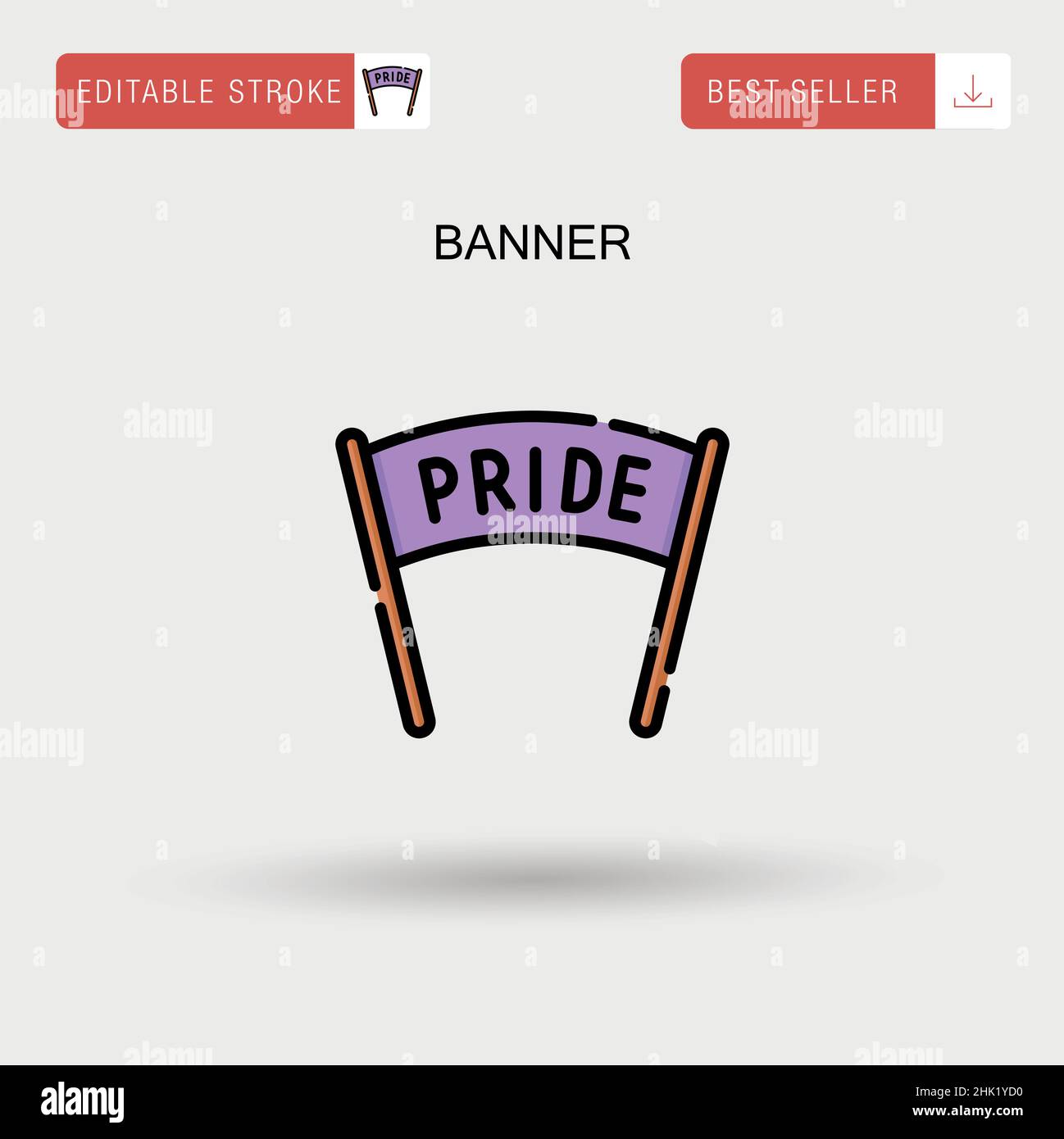 Banner Simple vector icon Stock Vector Image & Art - Alamy