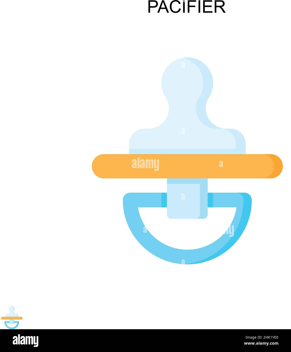 Pacifier Simple vector icon. Illustration symbol design template for ...