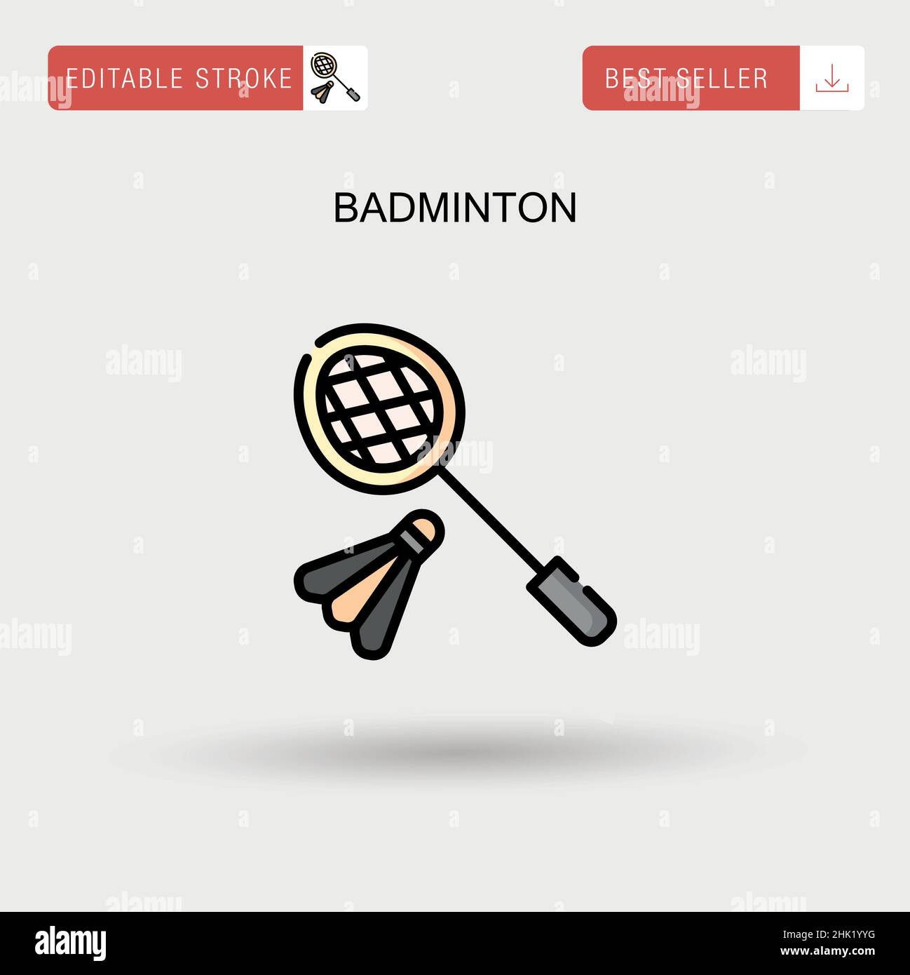 Badminton Simple vector icon Stock Vector Image & Art - Alamy