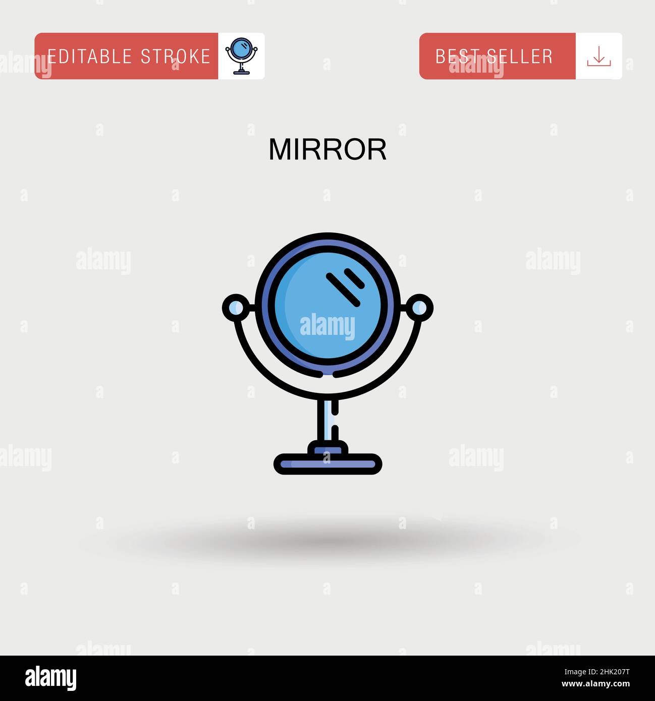 Decorative interior design mirror Stock Vector Images - Alamy