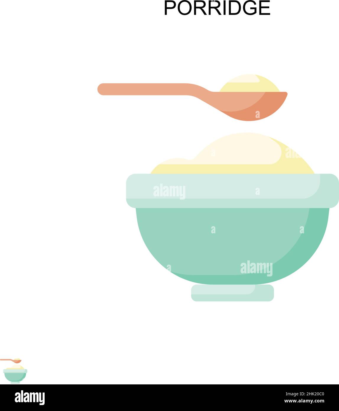 Porridge Simple vector icon. Illustration symbol design template for ...