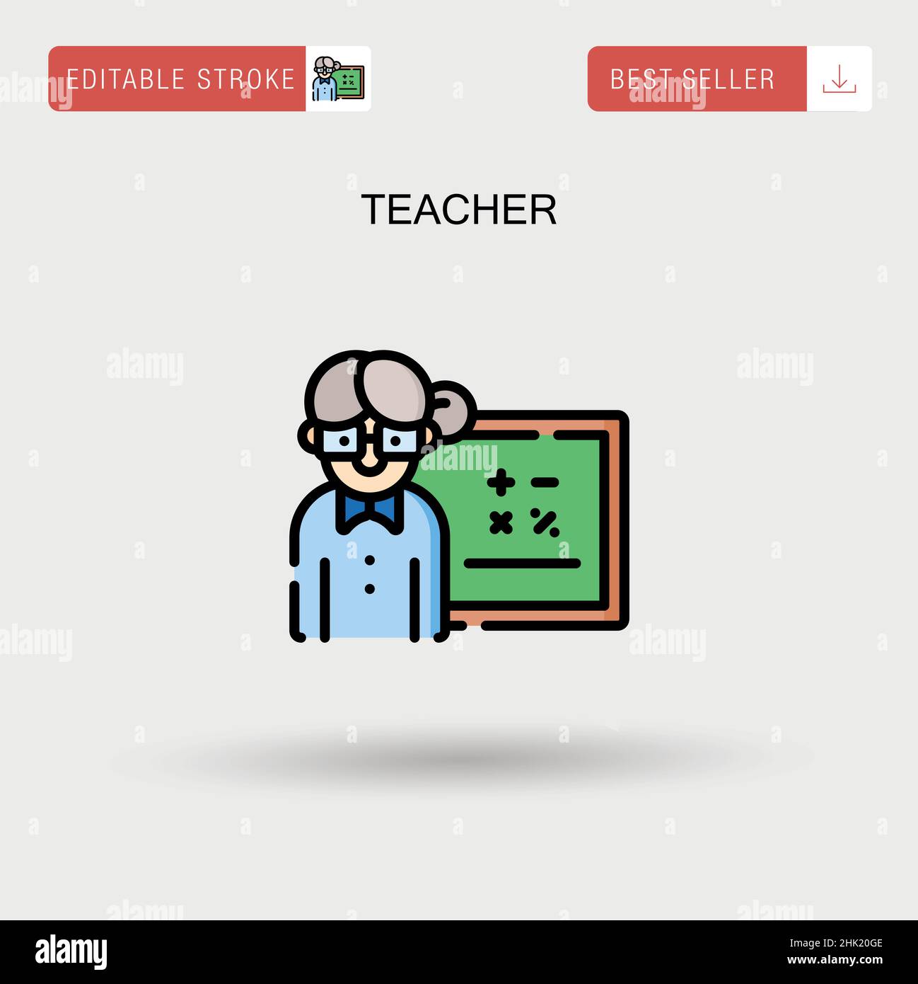 Teacher Simple vector icon Stock Vector Image & Art - Alamy
