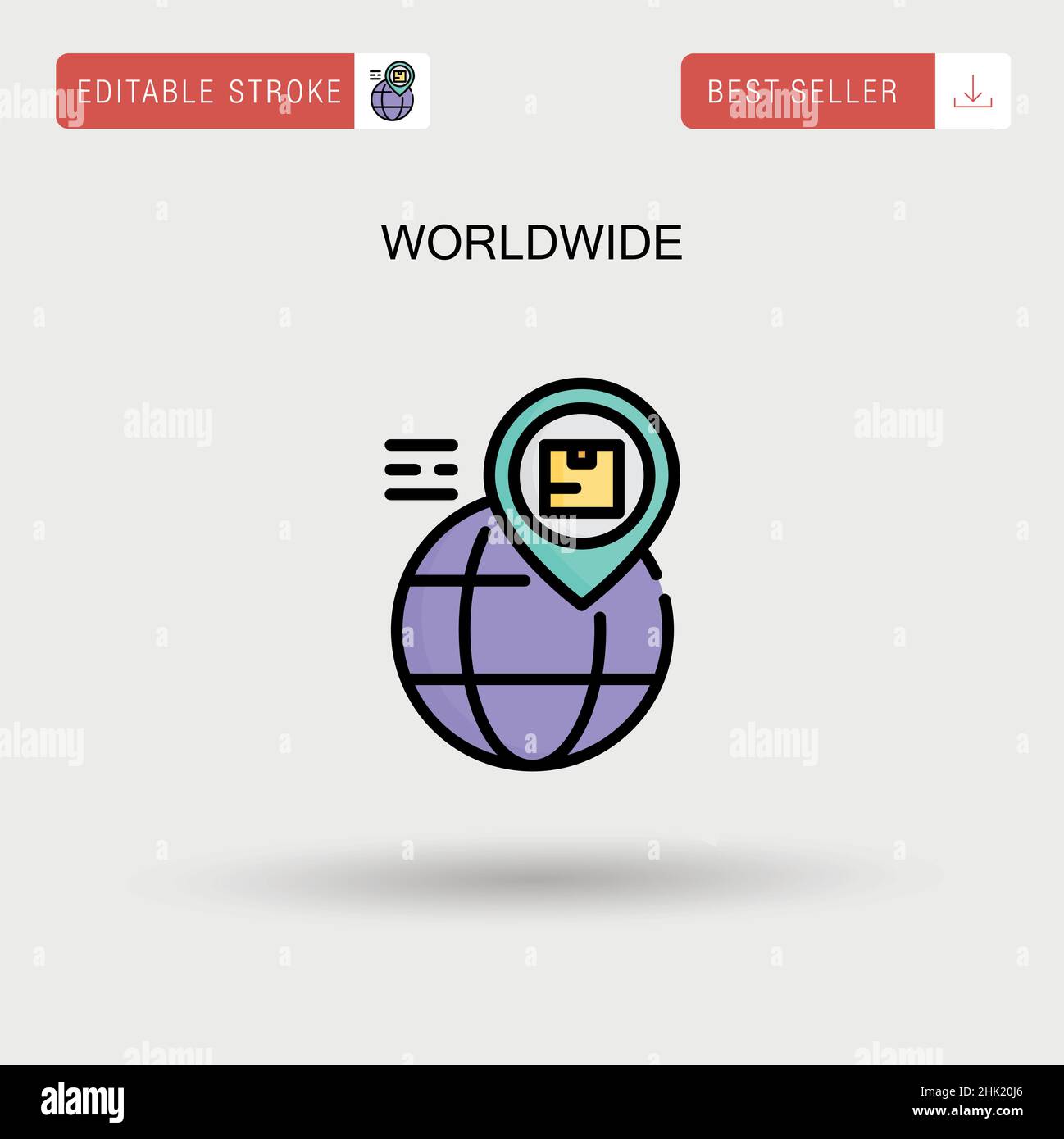 Worldwide Simple vector icon Stock Vector Image & Art - Alamy