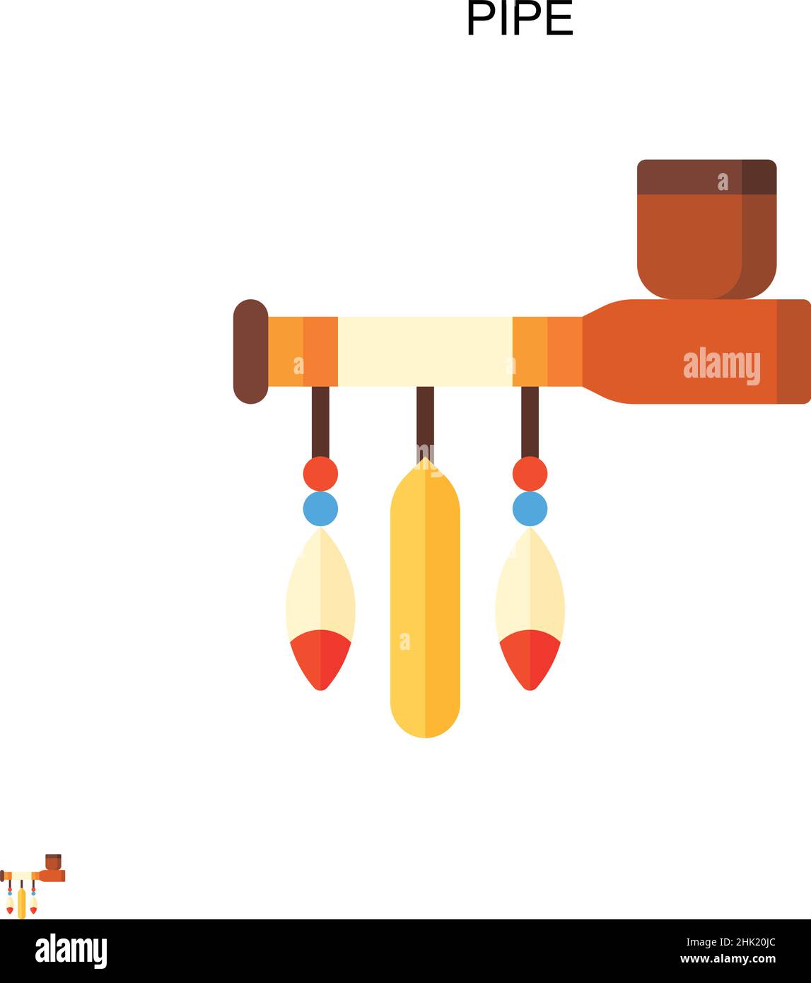 Pipe Simple vector icon. Illustration symbol design template for web ...