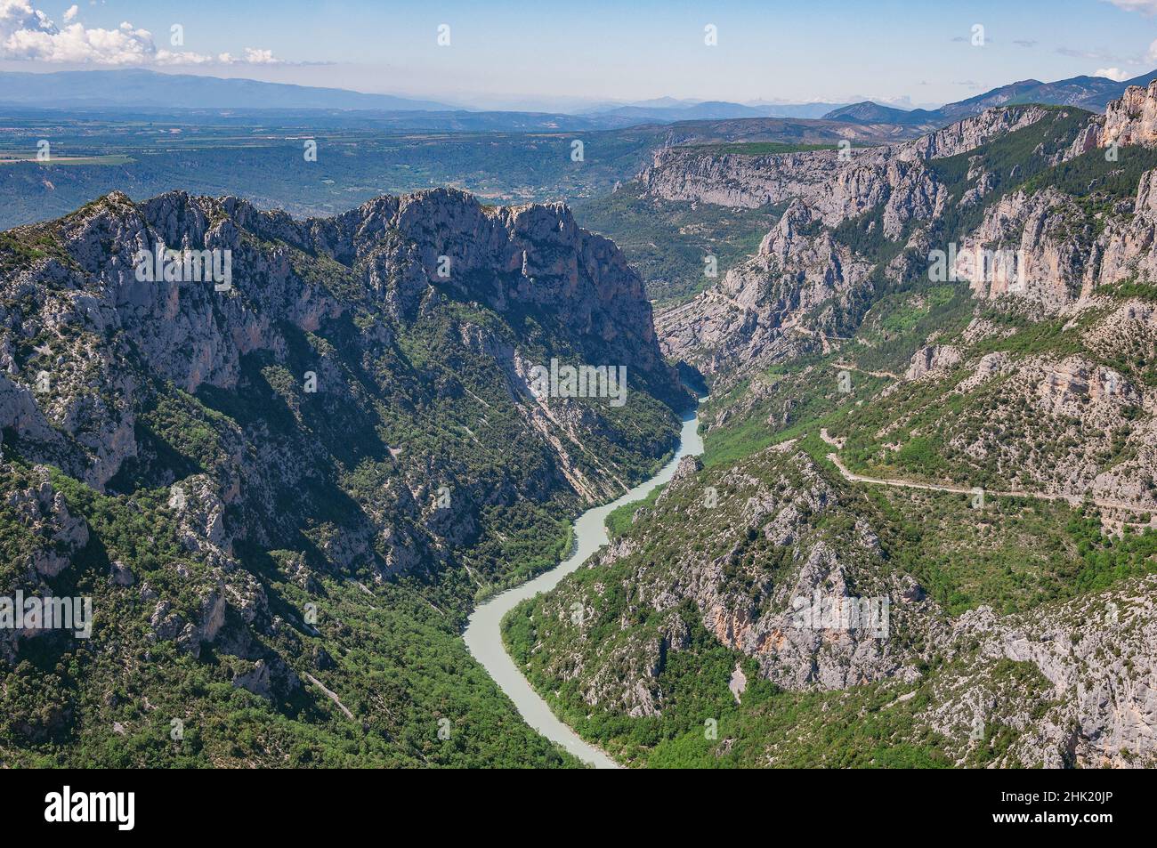 Summer view of Verdon gorge. Provence. France Stock Photo - Alamy