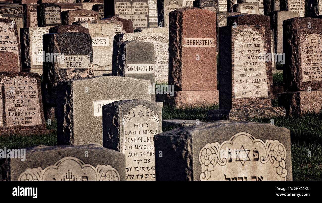 Historic Jewish, Sheffield Cemetery, Kansas City, Missouri, USA Stock ...
