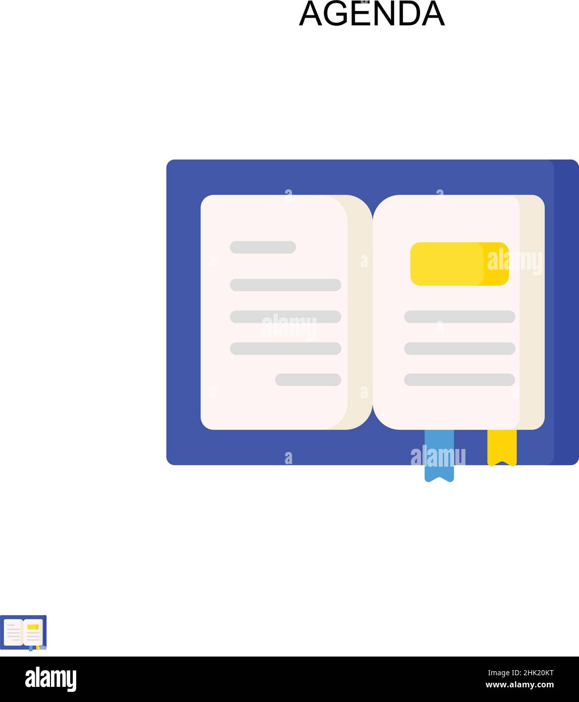 Agenda Simple vector icon. Illustration symbol design template for web ...