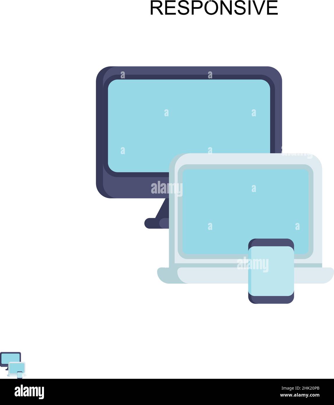 Responsive Simple vector icon. Illustration symbol design template for web mobile UI element ...