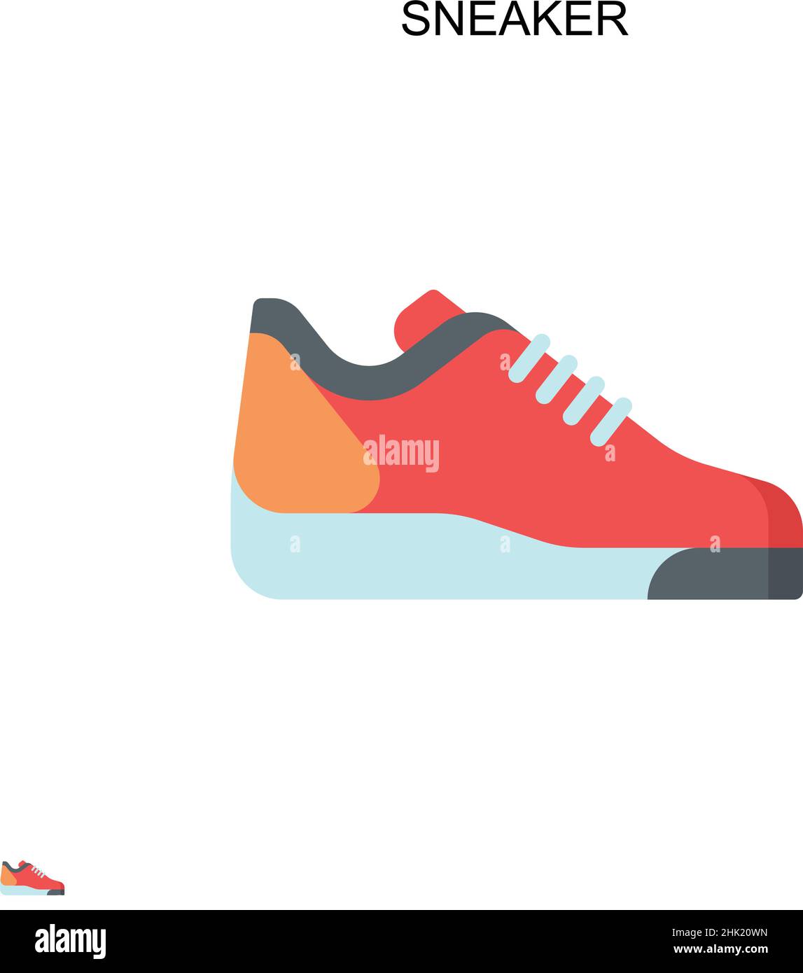 Sneaker Simple vector icon. Illustration symbol design template for web ...
