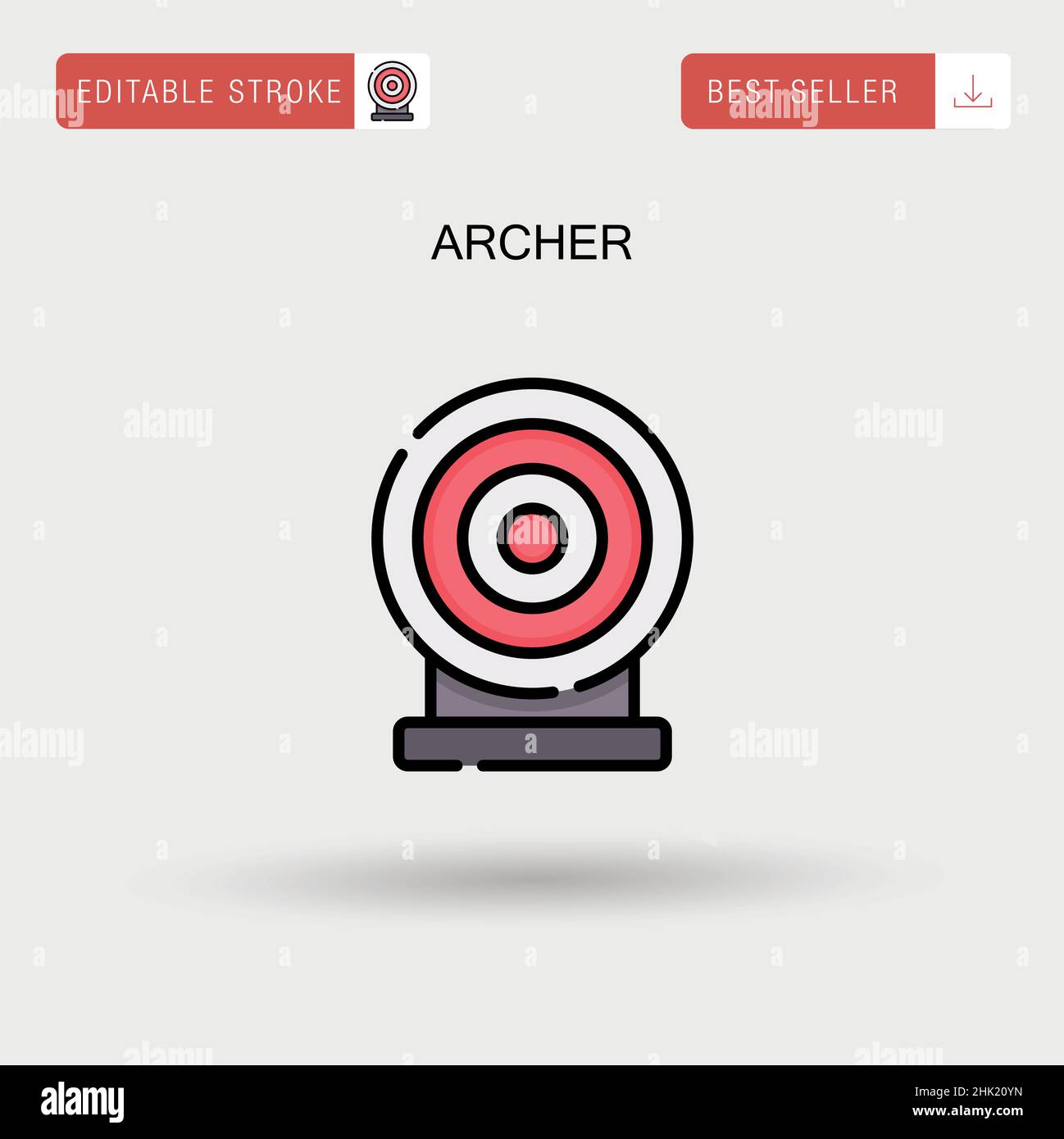 Archer aiming bow arrow Stock Vector Images - Alamy