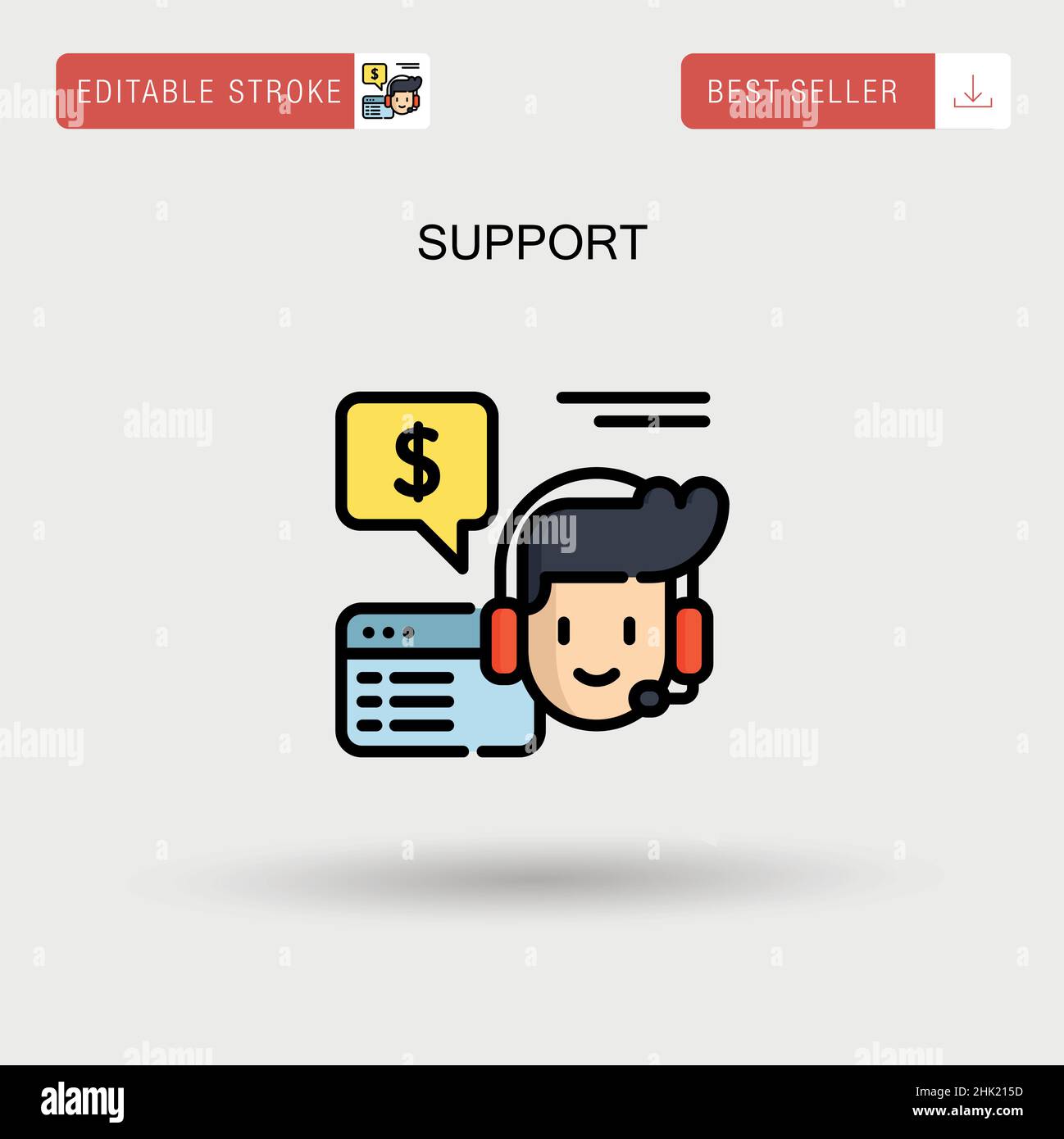 Customer support vector icon Stock Vector Images - Alamy