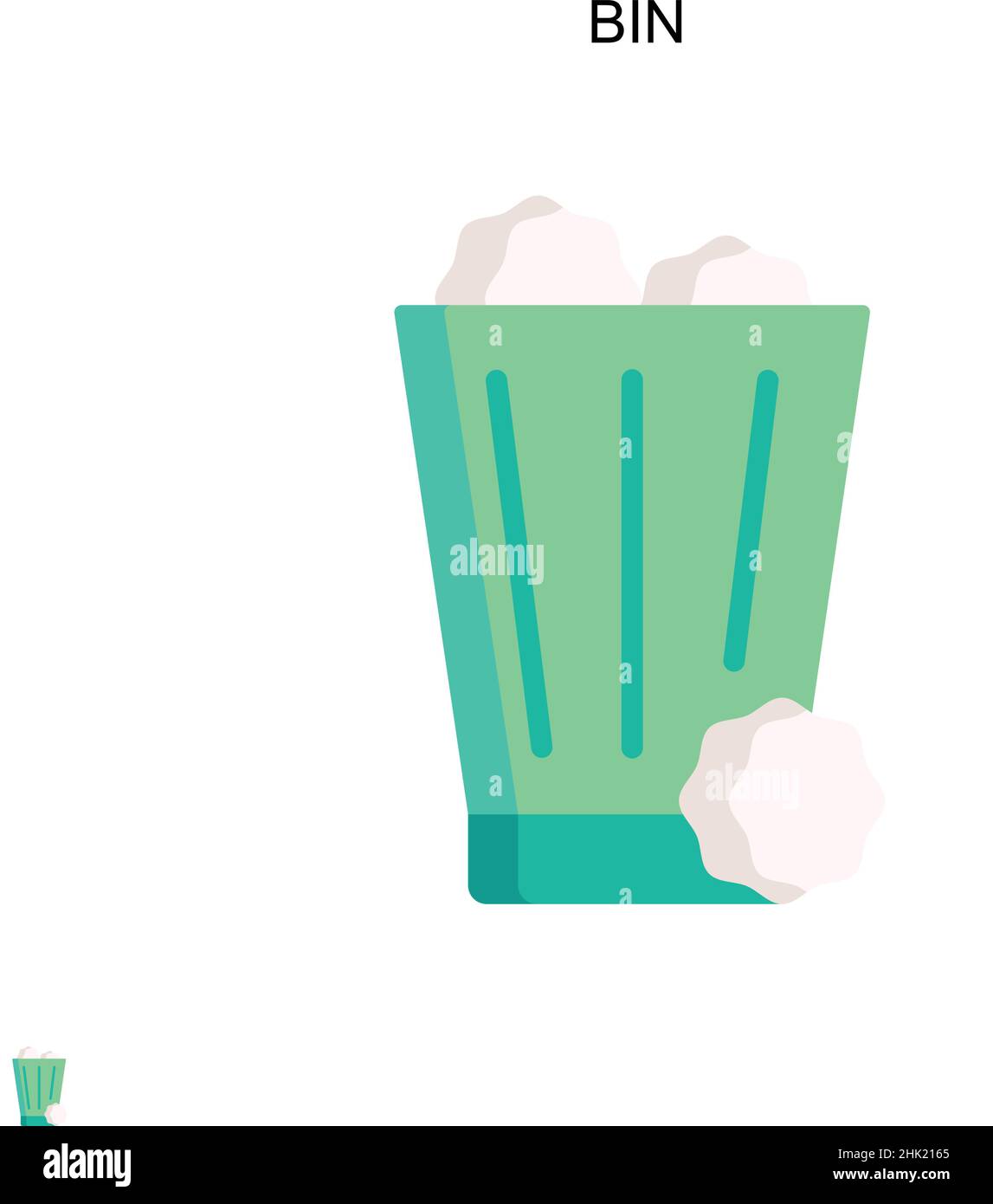 Bin Simple vector icon. Illustration symbol design template for web ...