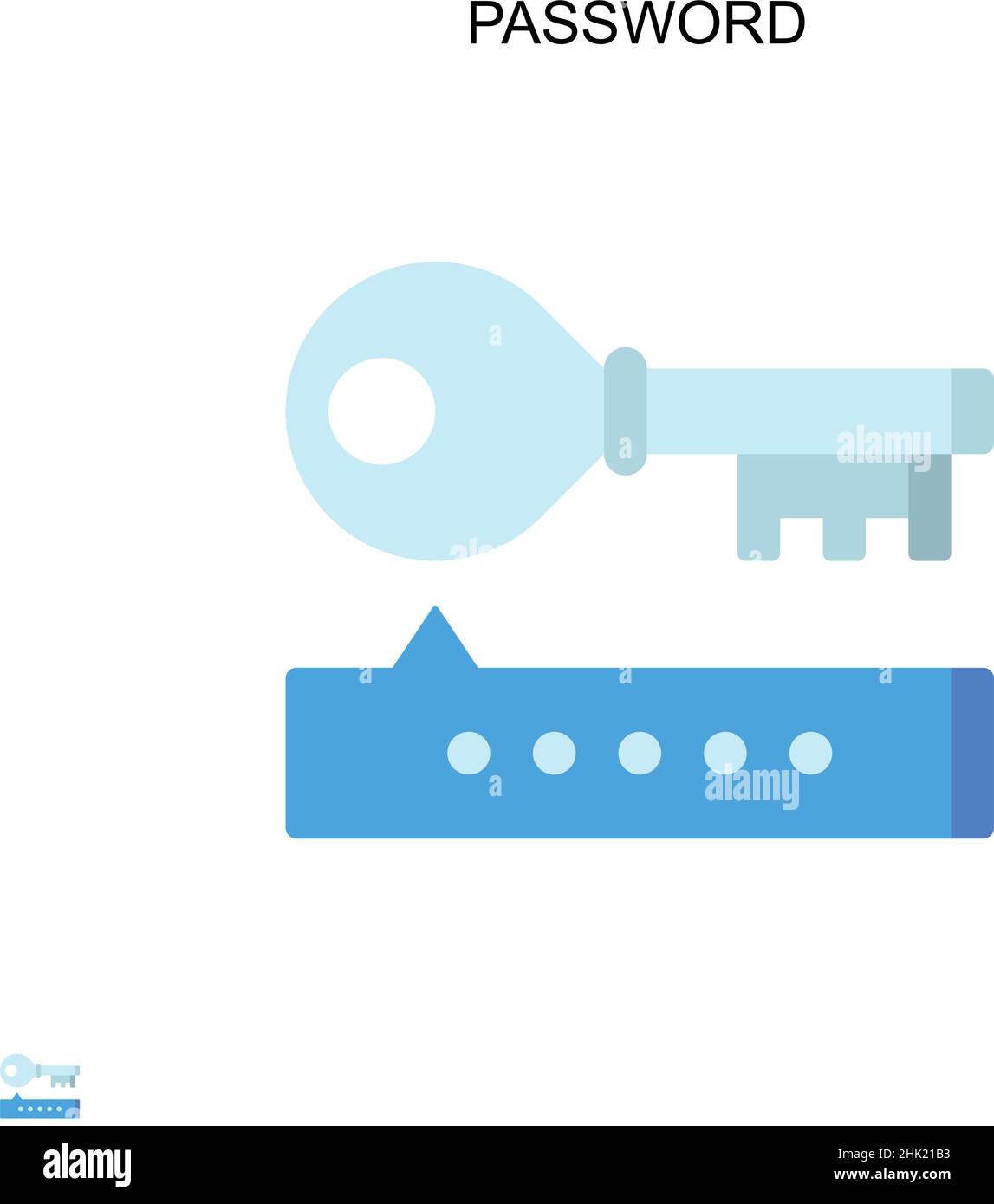 Password Simple vector icon. Illustration symbol design template for ...