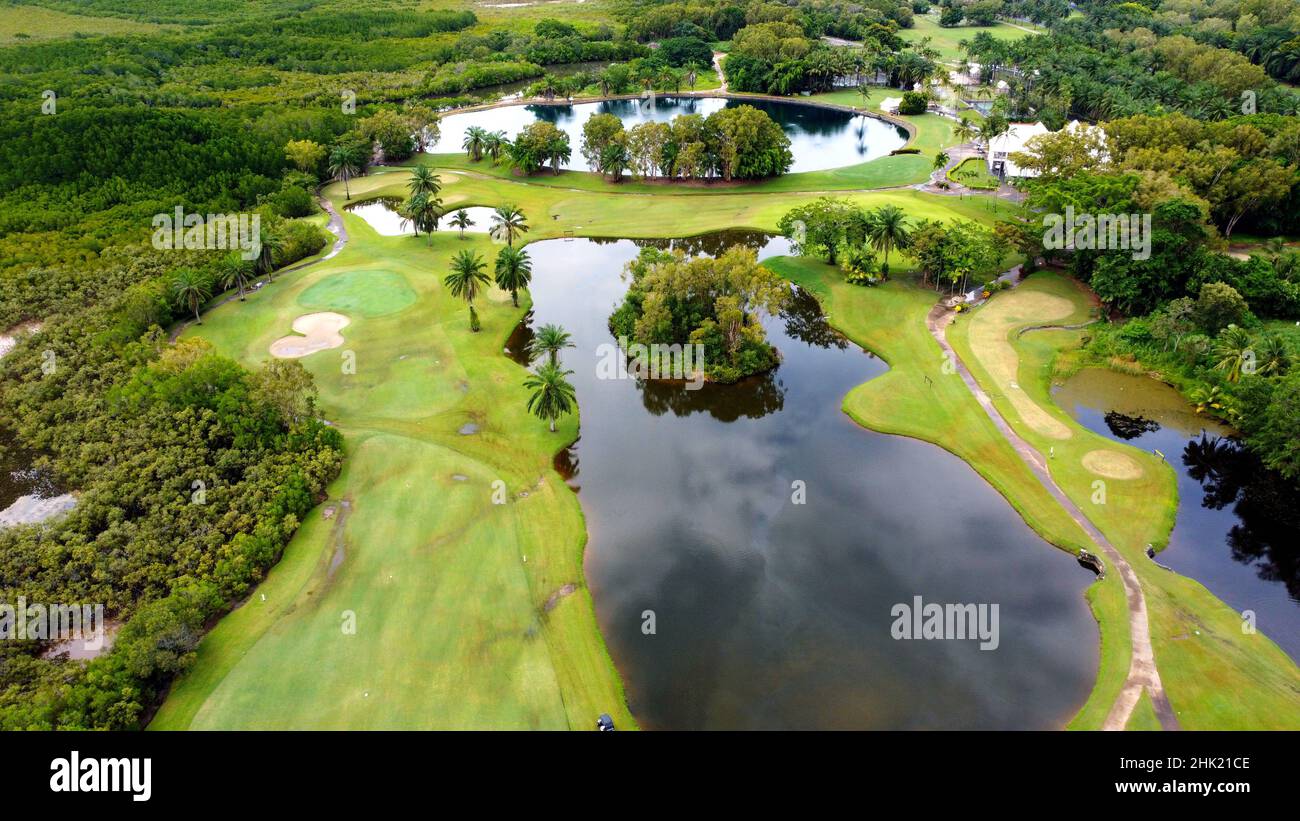 Scenic golf course and lakes in far north Queensland Stock Photo - Alamy