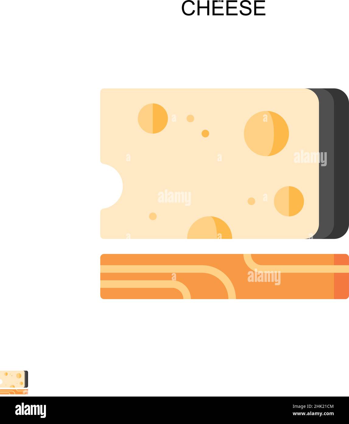 Cheese Simple vector icon. Illustration symbol design template for web ...