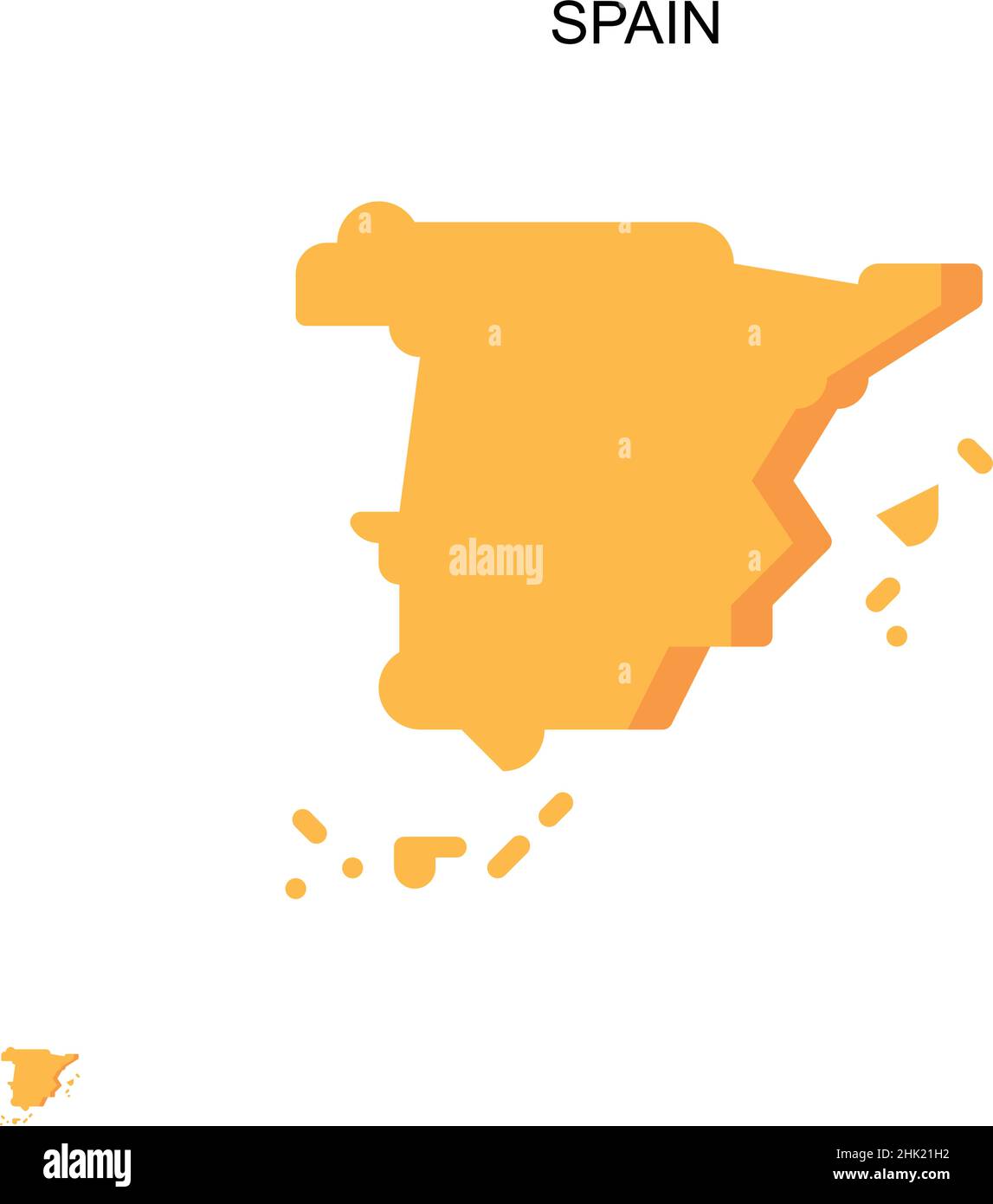 Spain Simple vector icon. Illustration symbol design template for web ...