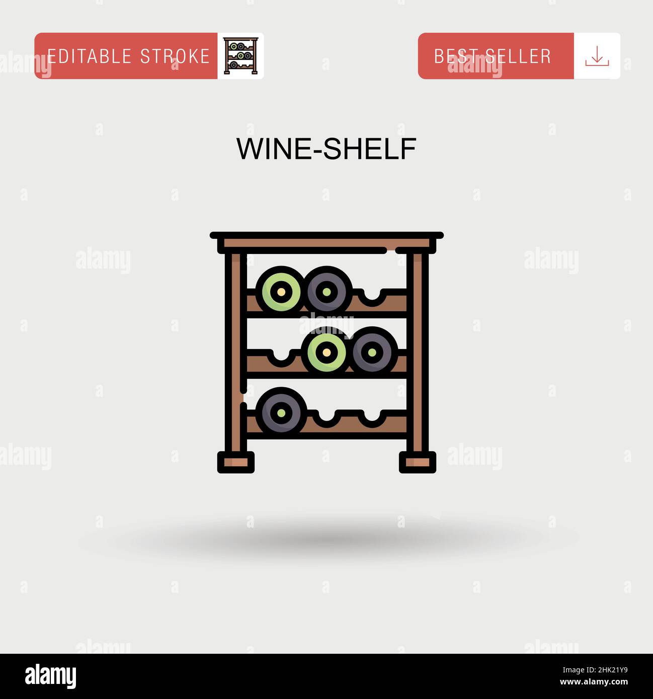 Wine-shelf Simple vector icon Stock Vector Image & Art - Alamy