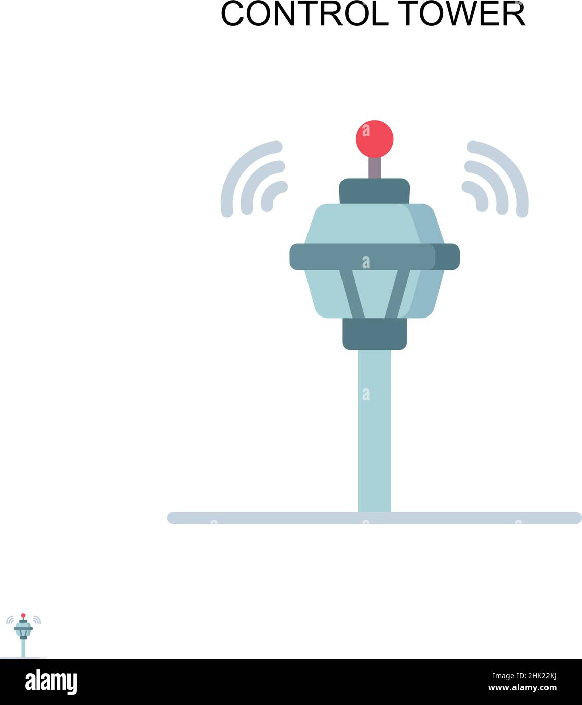 Control tower Simple vector icon. Illustration symbol design template ...