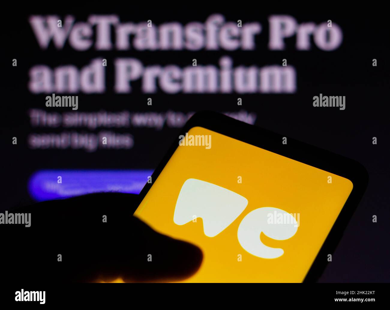 Wetransfer logo hi-res stock photography and images - Alamy