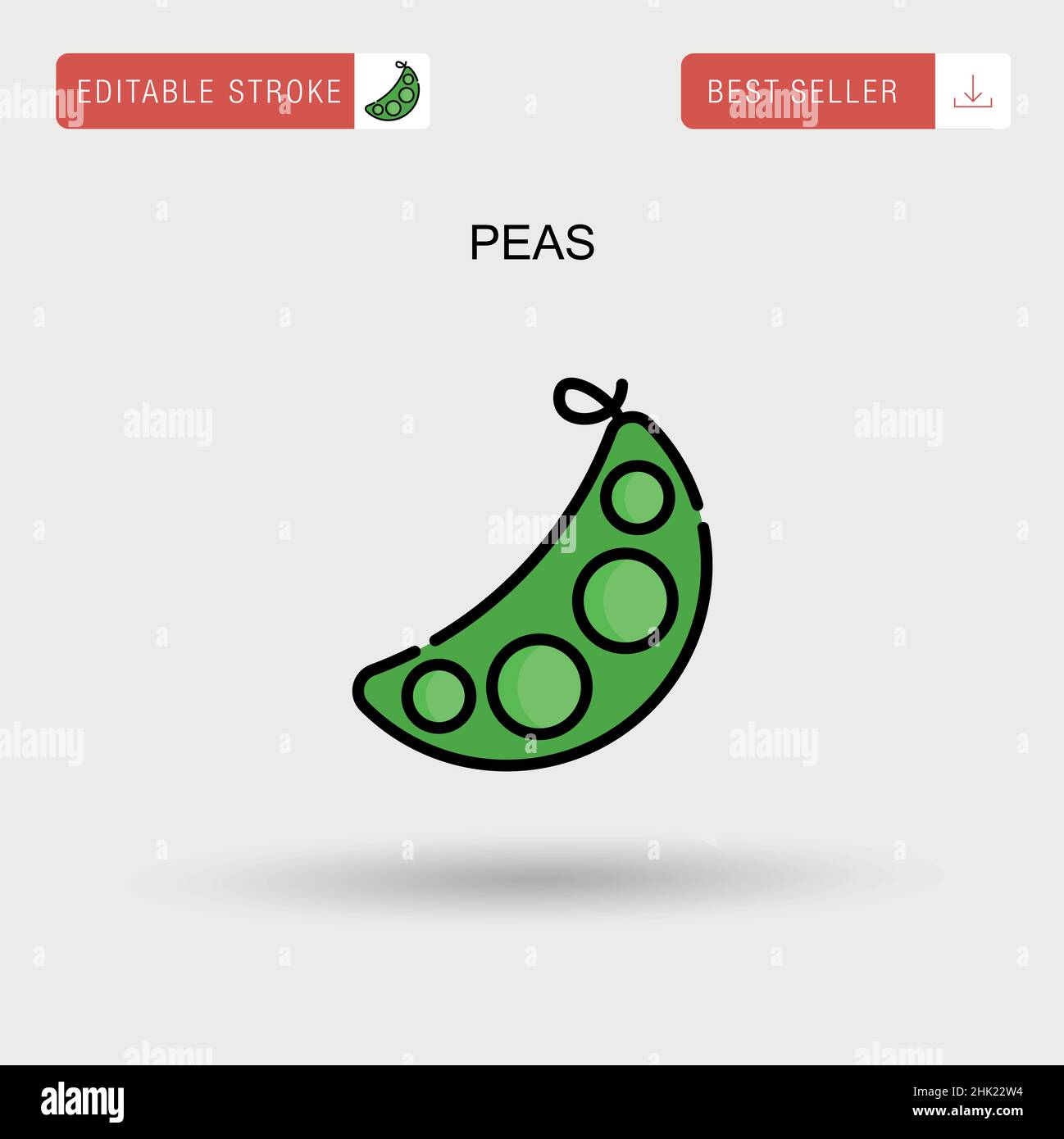 Peas Simple vector icon Stock Vector Image & Art - Alamy