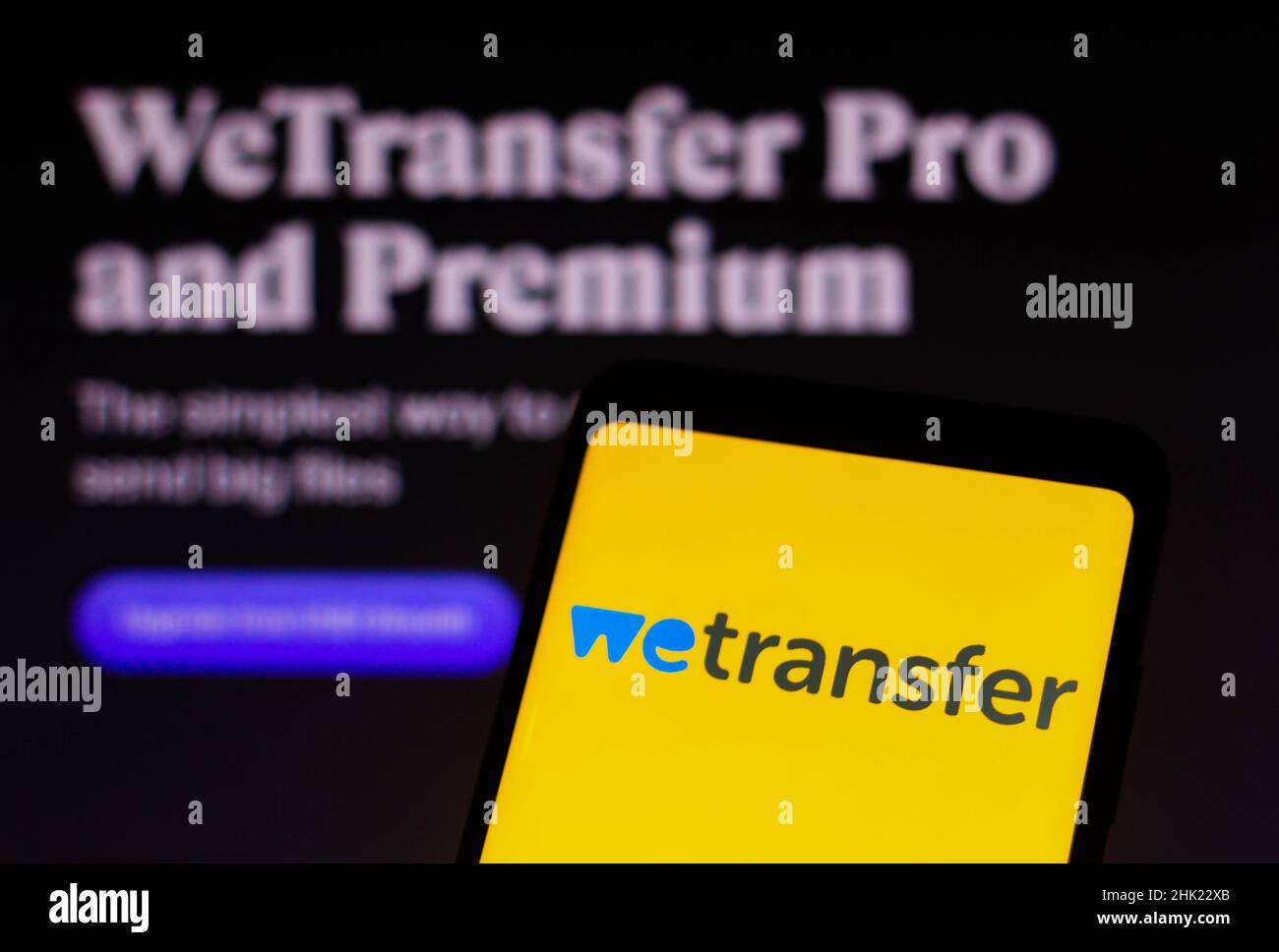 Wetransfer logo hi-res stock photography and images - Alamy